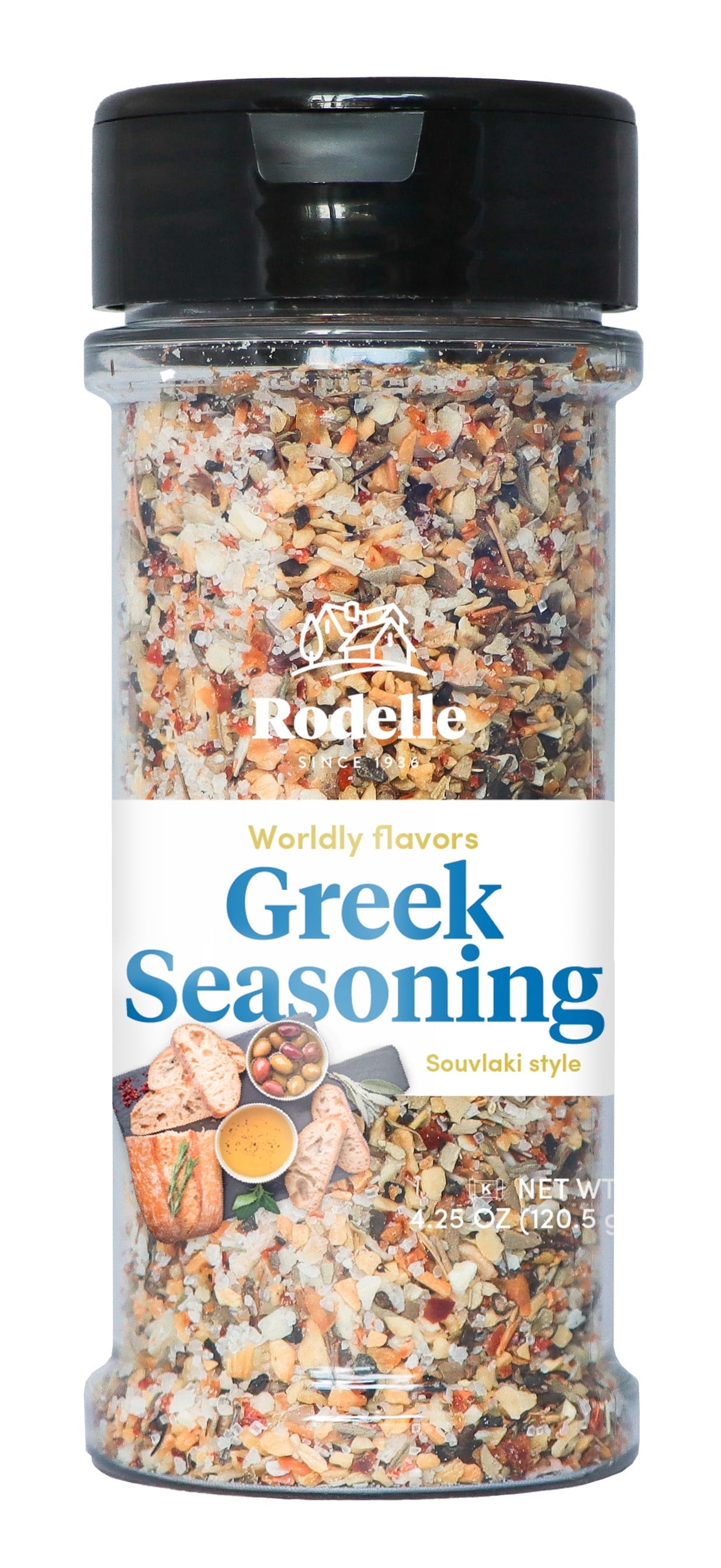 Rodelle Greek Souvlaki Style Seasoning Shaker Jar 4.25 oz Mediterranean ...