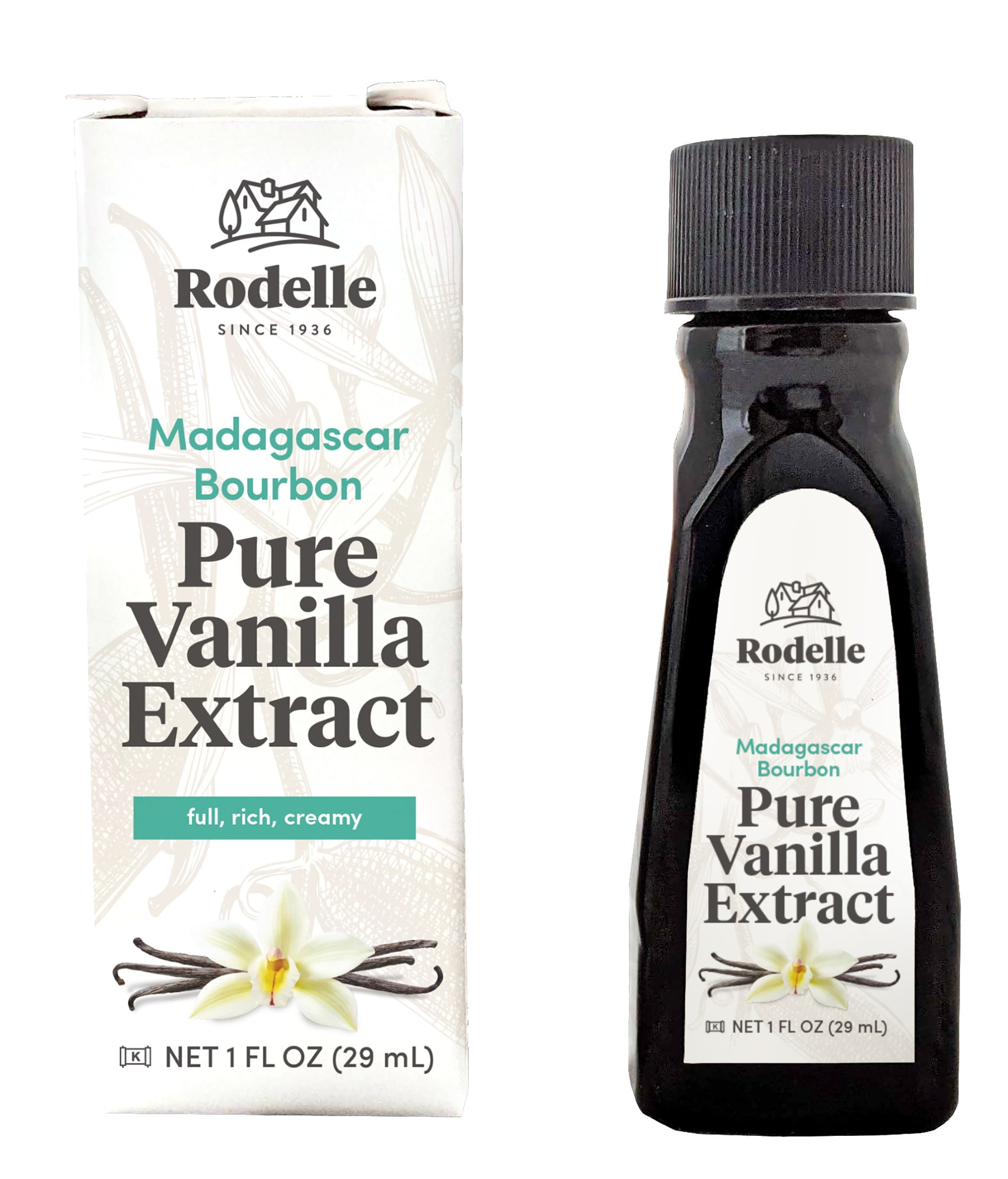 Rodelle Madagascar Pure Vanilla Extract, 1 fluid ounce, liquid ...