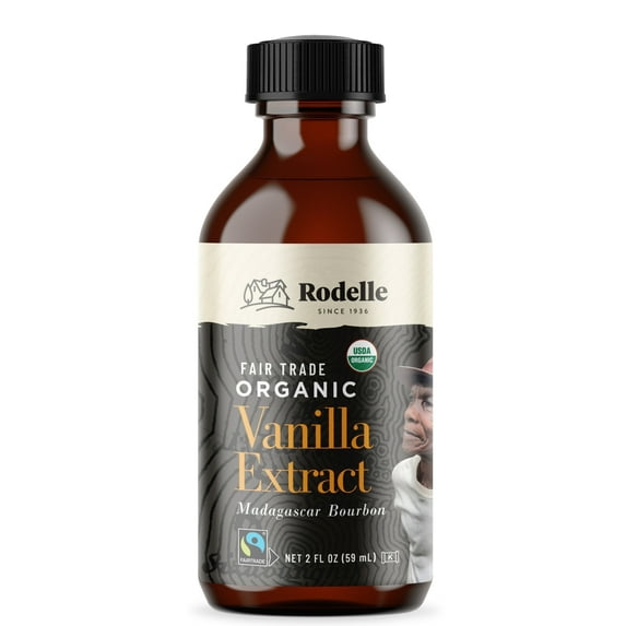 Rodelle Organic Fairtrade Madagascar Bourbon Vanilla Extract, 2oz ...
