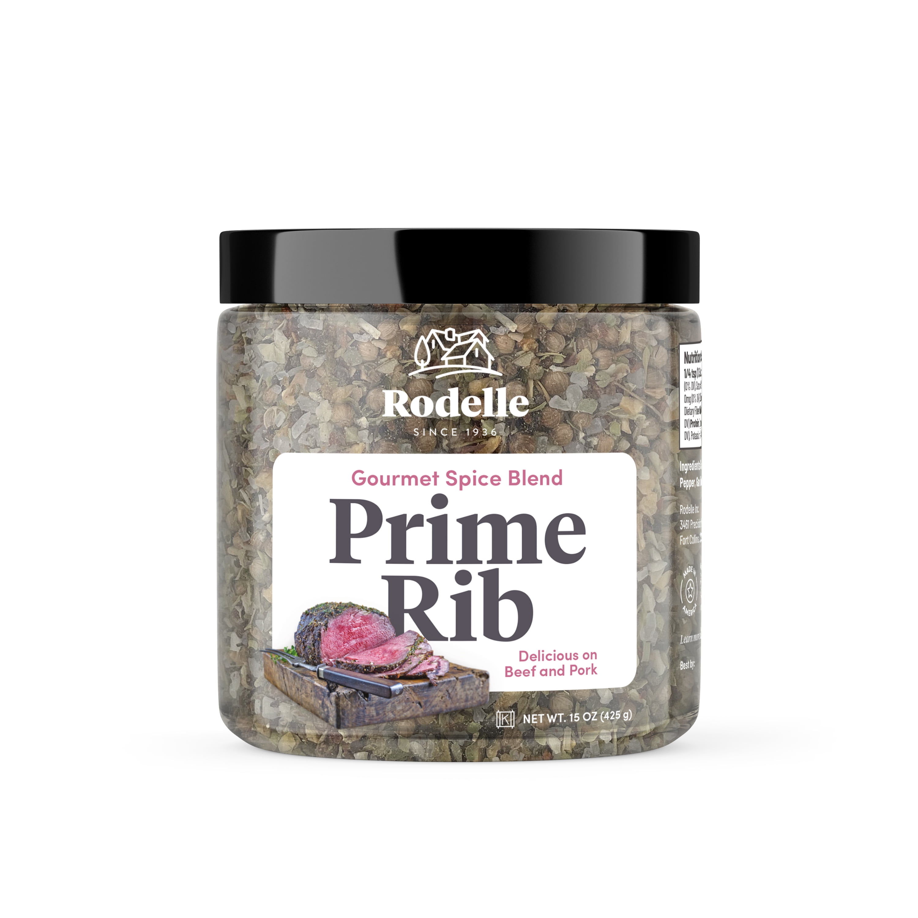 Rodelle Gourmet Prime Rib Roast Spice Seasoning, Suitable for Beef and ...