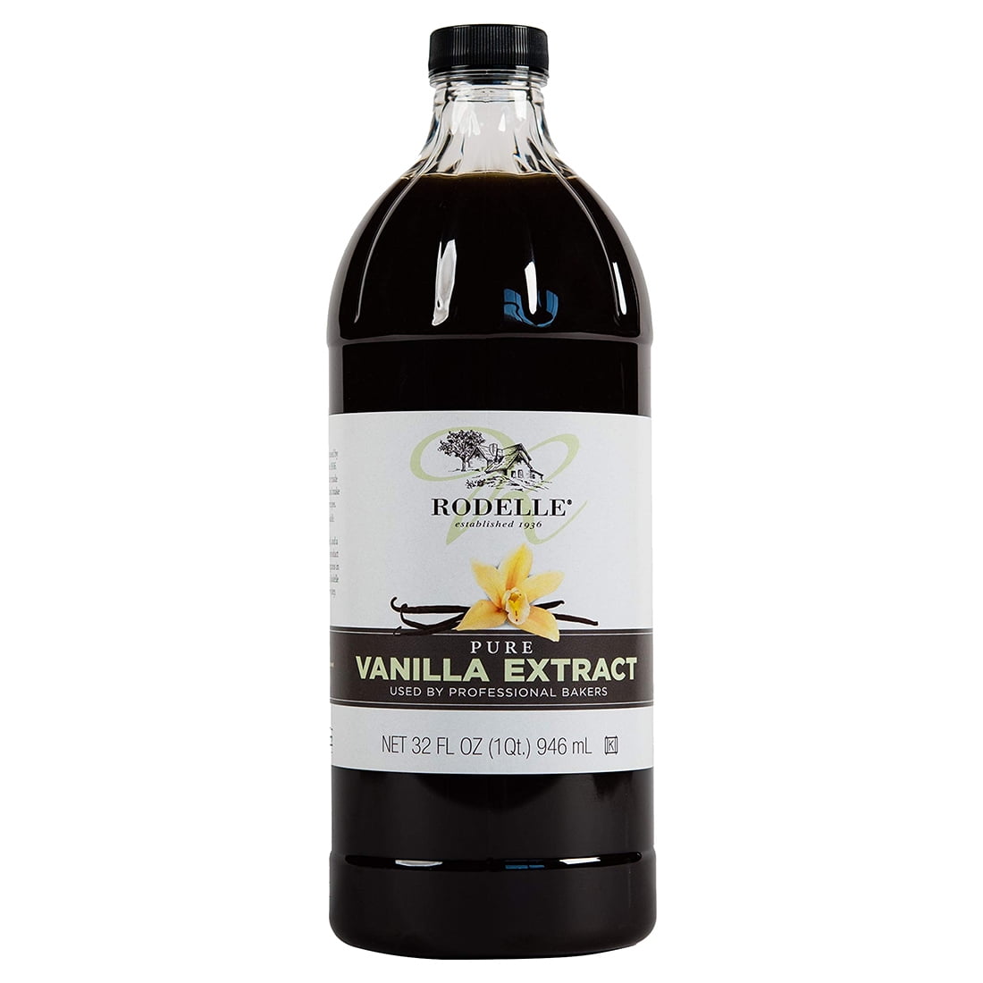 Rodelle Pure Vanilla Extract, 32 oz, Madagascar Bourbon, All Natural ...