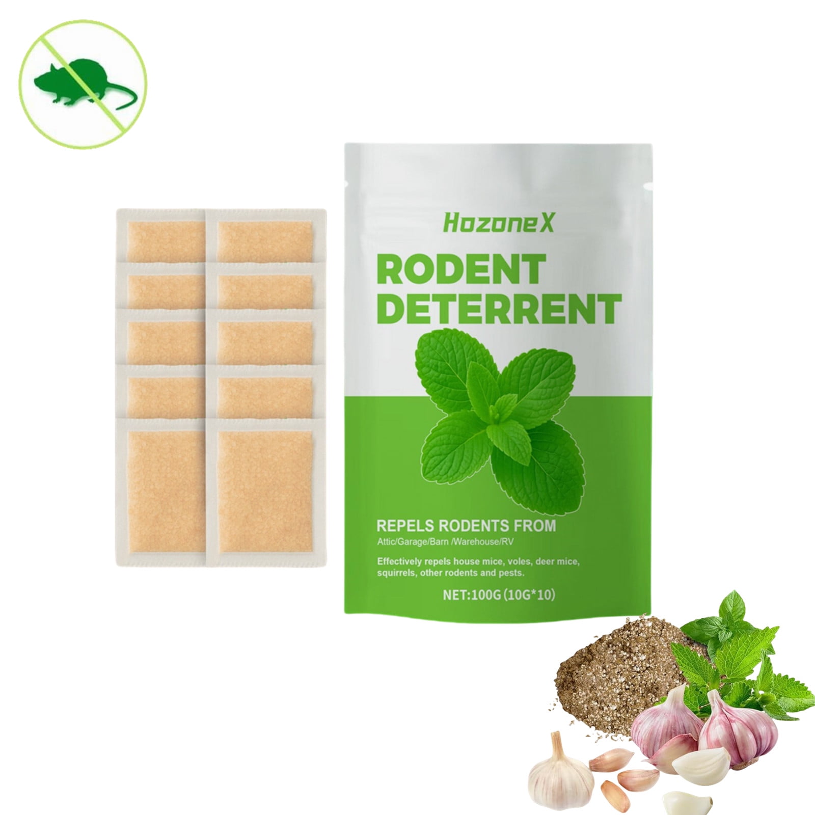 Rodent and Mice Repellent Outdoor/Indoor 10 Pcs, Plant-Based Rat ...