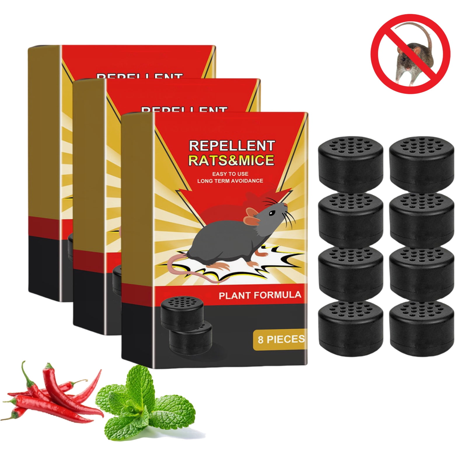 Rodent and Mice Repellent Outdoor/Indoor, Plant-Based Rat Repellent for ...