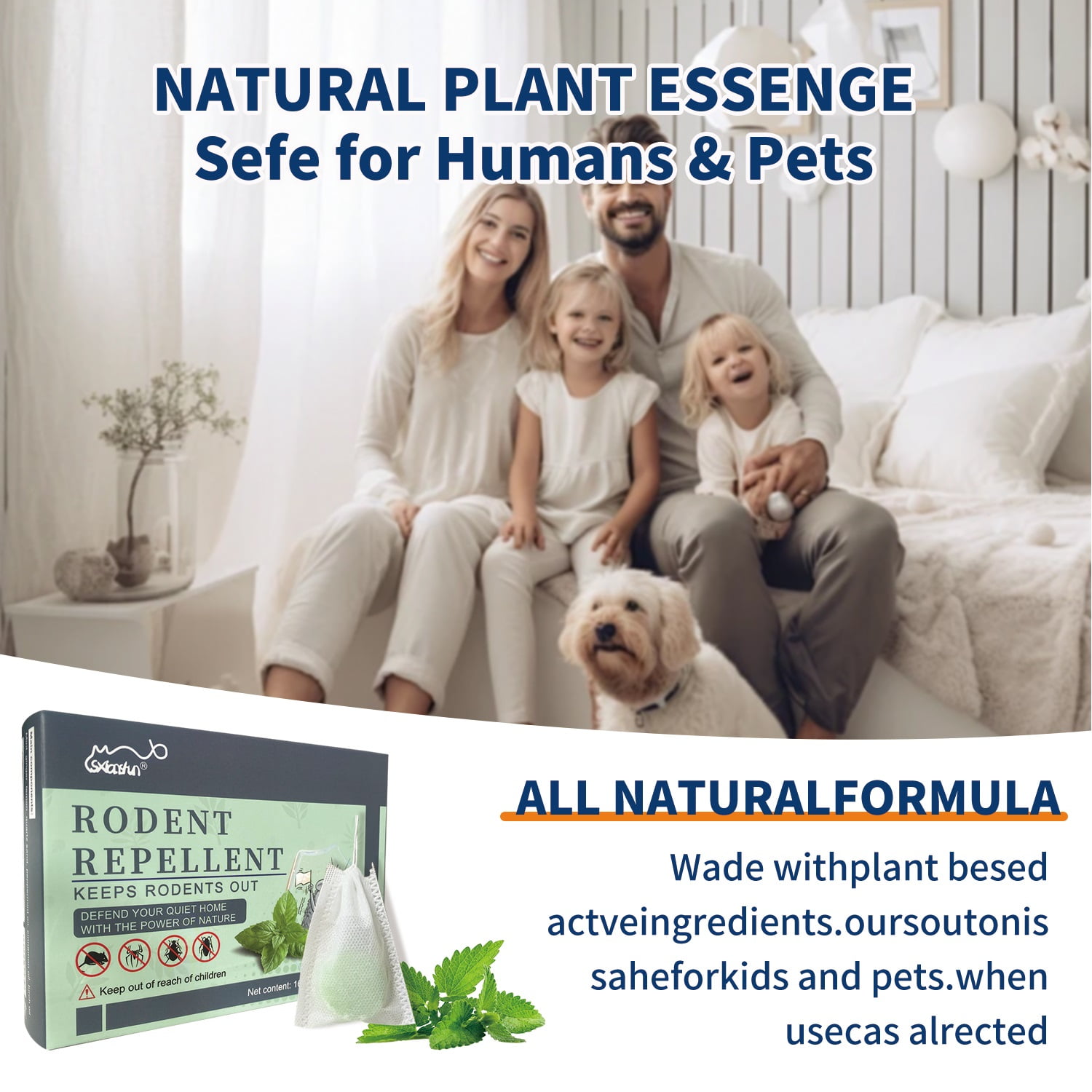 Rodent Repellent Pouches - Citronella Oil Formula - Effective Mouse ...
