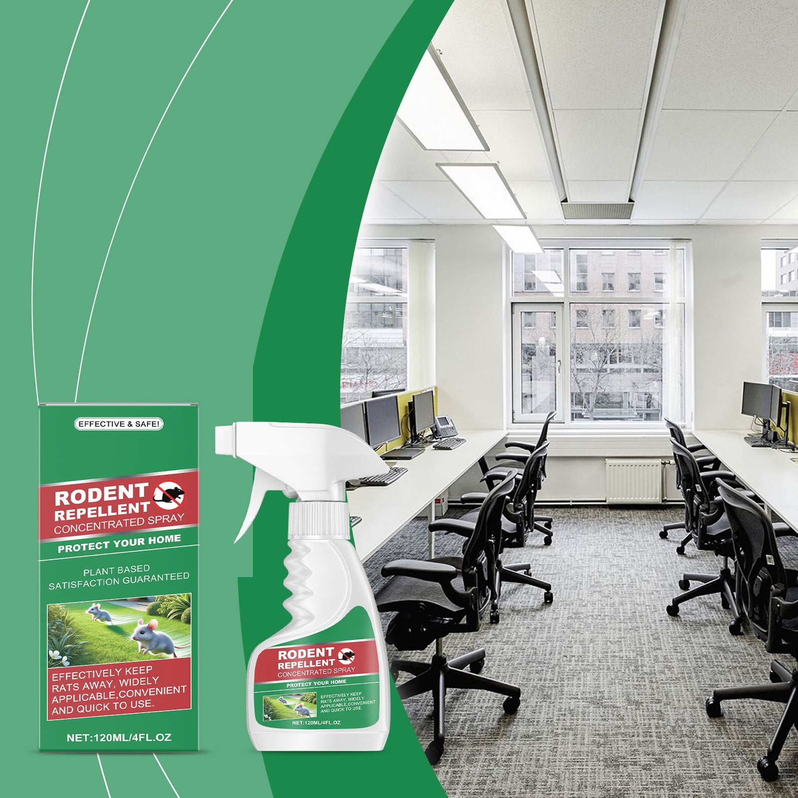 Rodent Repellent Spray, Mouse Repellents Outdoor,Natural Mice Repellent ...