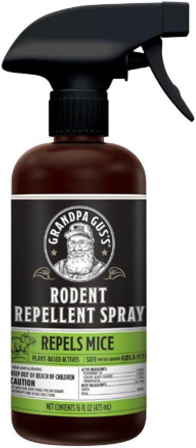 Rodent Repellent Spray, Peppermint & Cinnamon Oil, Prevents Mouse/Rats ...