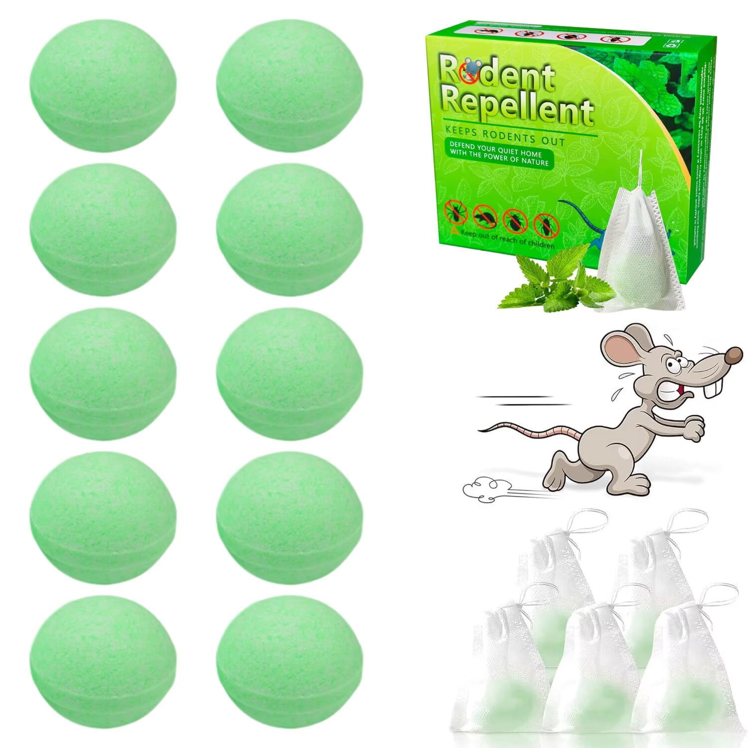 RodentRepellent with Peppermint Oil-Mouse, Squirrel & Rat Deterrent for ...