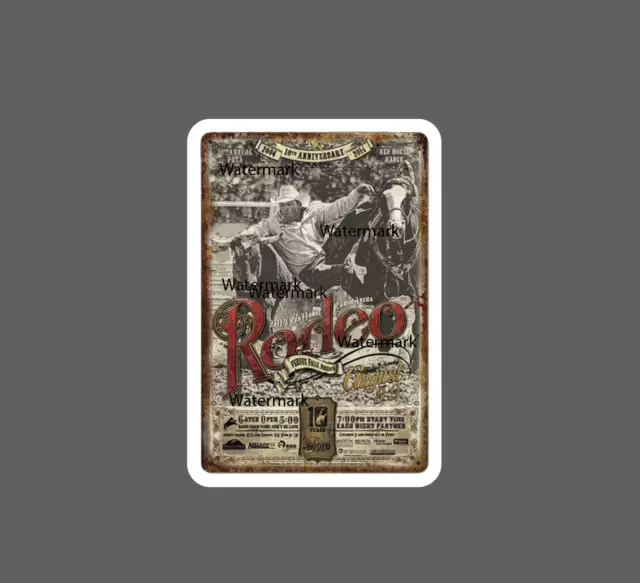 Rodeo Ad Sticker Bulls Horses Sports Sticker Phone Decal Water Bottle ...