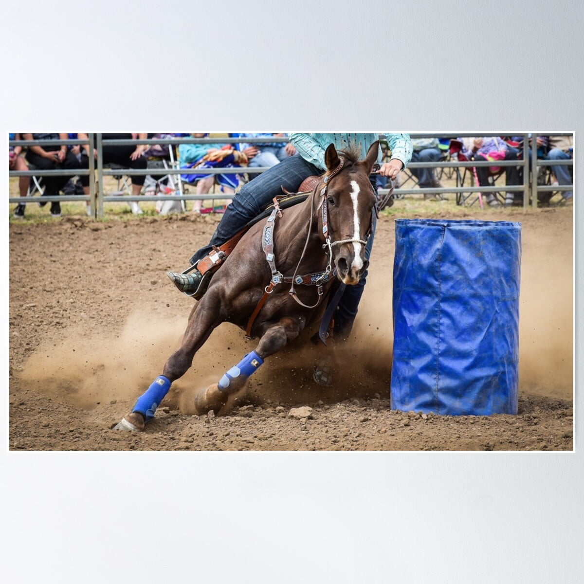 Rodeo Barrel Racing Poster Wall Art, Modern Wall Decor For Living Room ...
