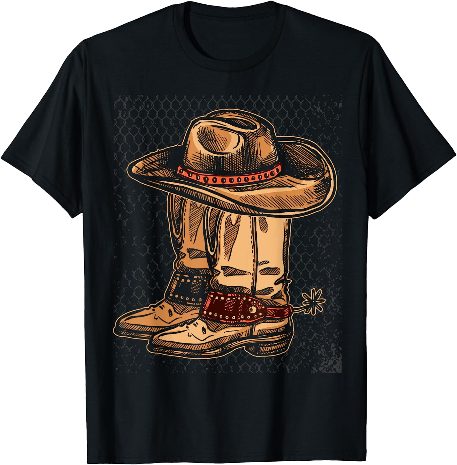 Rodeo Bull Riding Hat Line Dance Boots Cowboy T-Shirt - Walmart.com