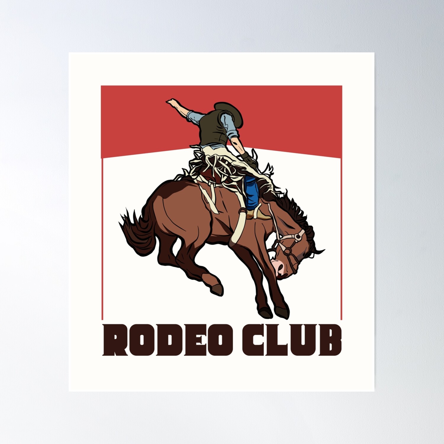 Rodeo Club Poster Wall Art, Modern Wall Decor, 30x30 UNFRAMED - Walmart.com
