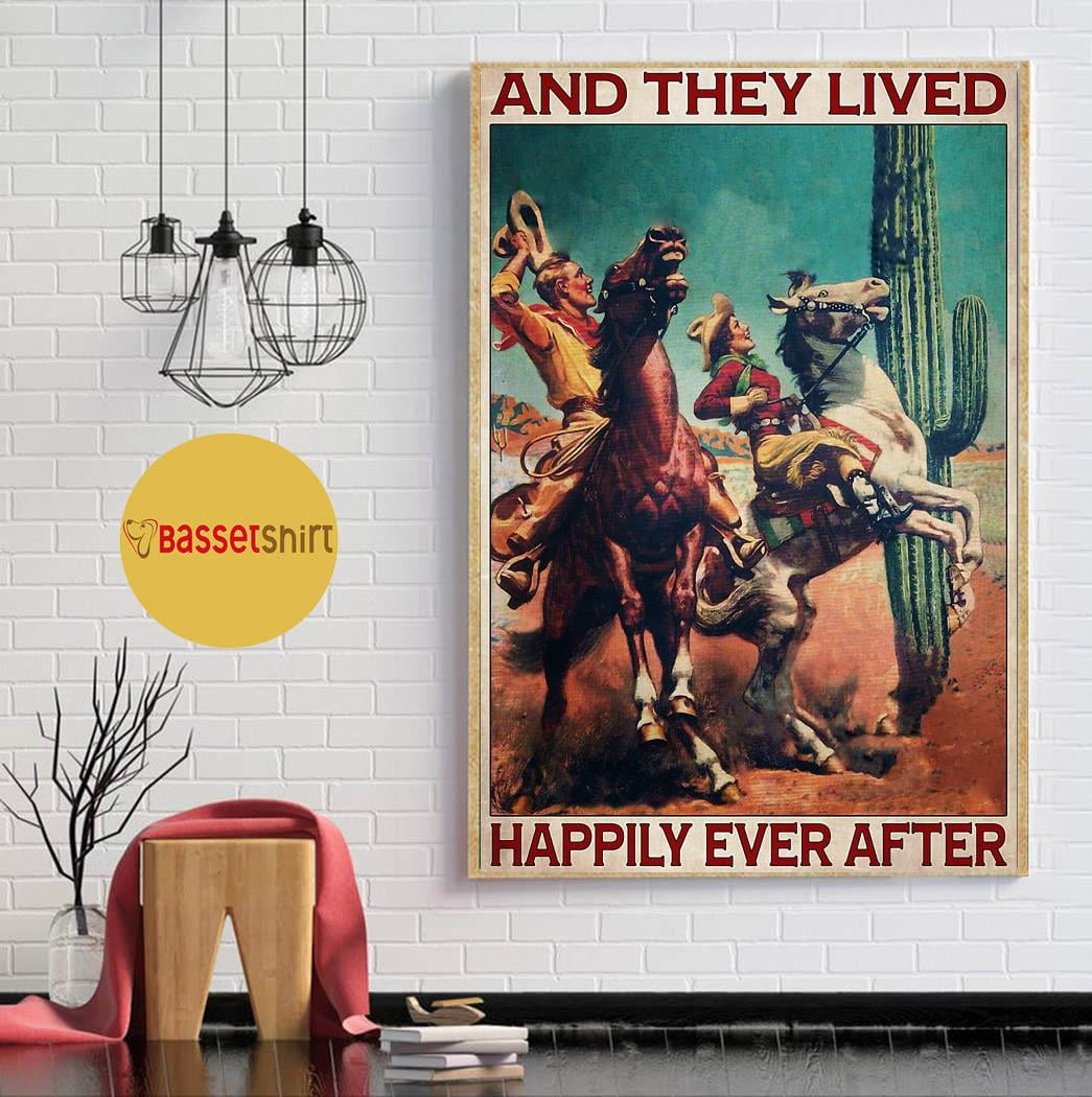 Rodeo Couple and they lived happily ever after poster 24 x 36 Inch ...