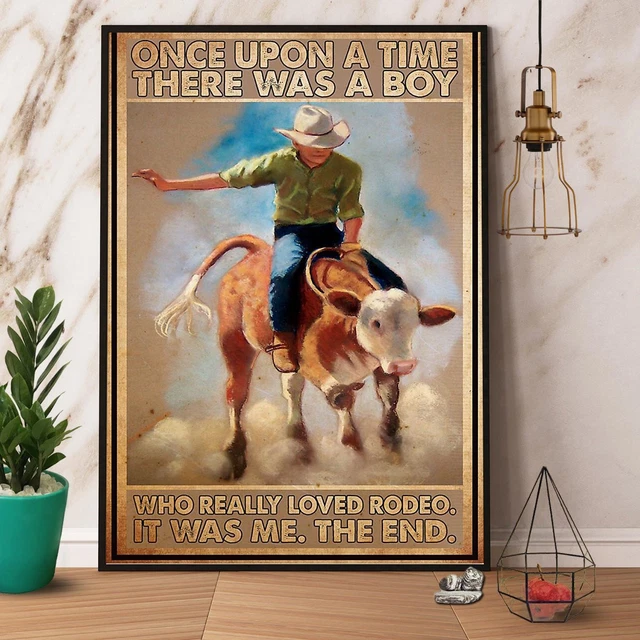 Rodeo Cowboy A Boy Who Really Loved Rodeo Paper Poster No Frame Wall ...