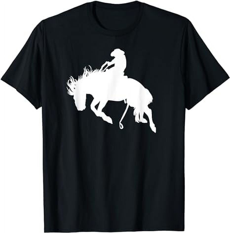 Rodeo Cowboy Horse Riding, Bucking Horse Western T-Shirt - Walmart.com