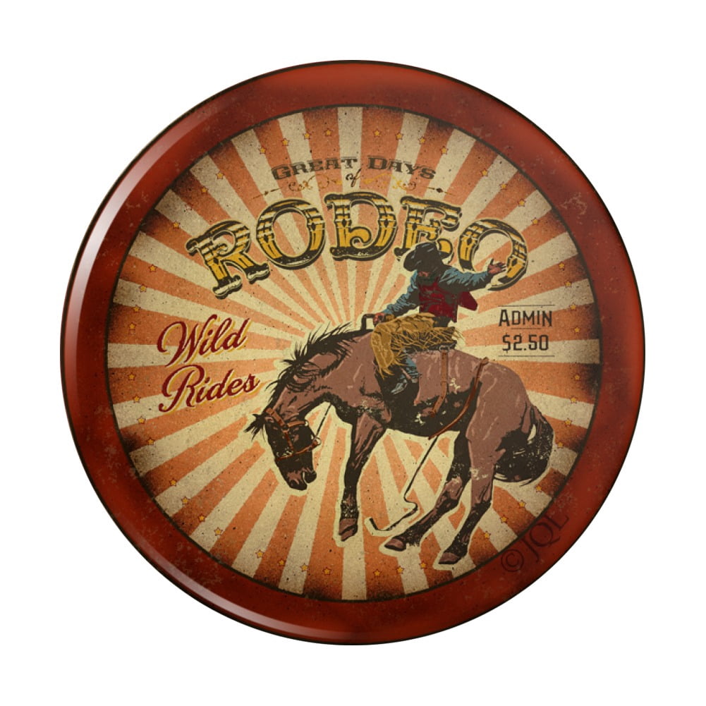 Rodeo Cowboy Vintage Horse Riding Bucking Kitchen Refrigerator Locker ...