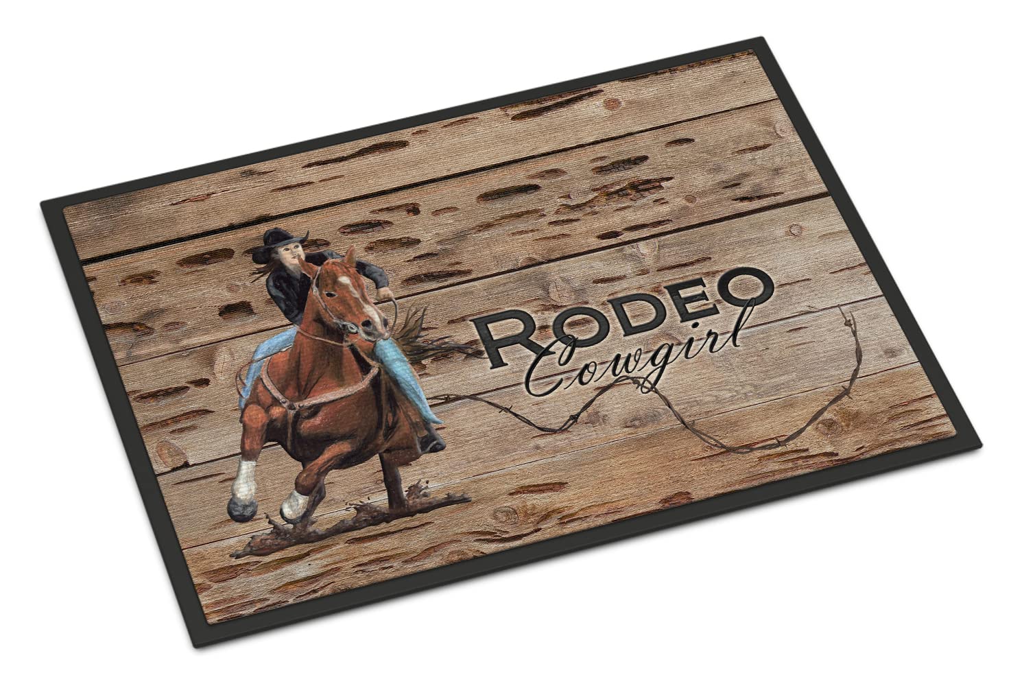 Rodeo Cowgirl Barrel Racer Doormat Front Door Mat Indoor Rugs for ...