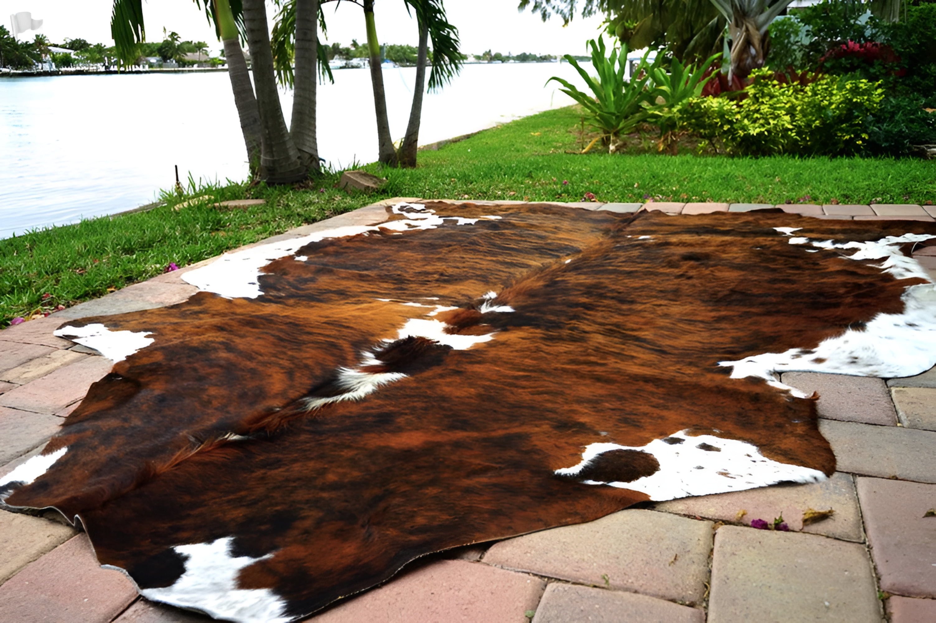 Rodeo Cowhide Rugs Brown Brindle Cowhide Rug - Walmart.com