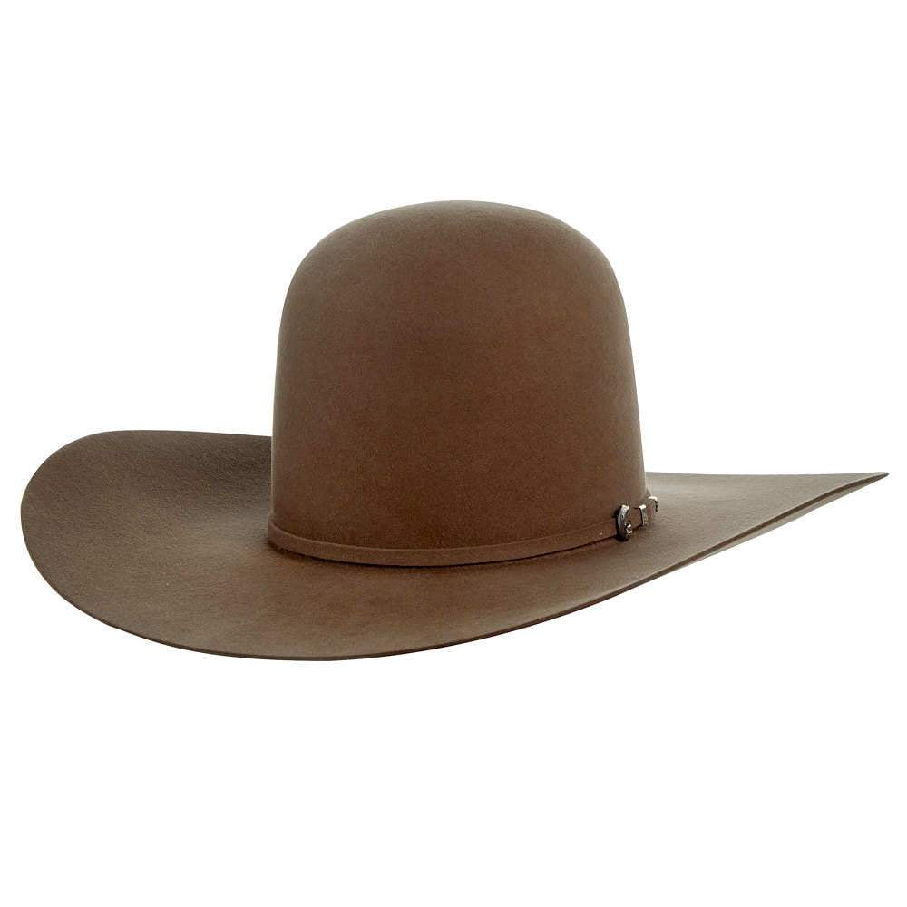 Rodeo King Mens RK 10X Tan Belly 41/2` Brim Self Band Open Crown 67/8 ...