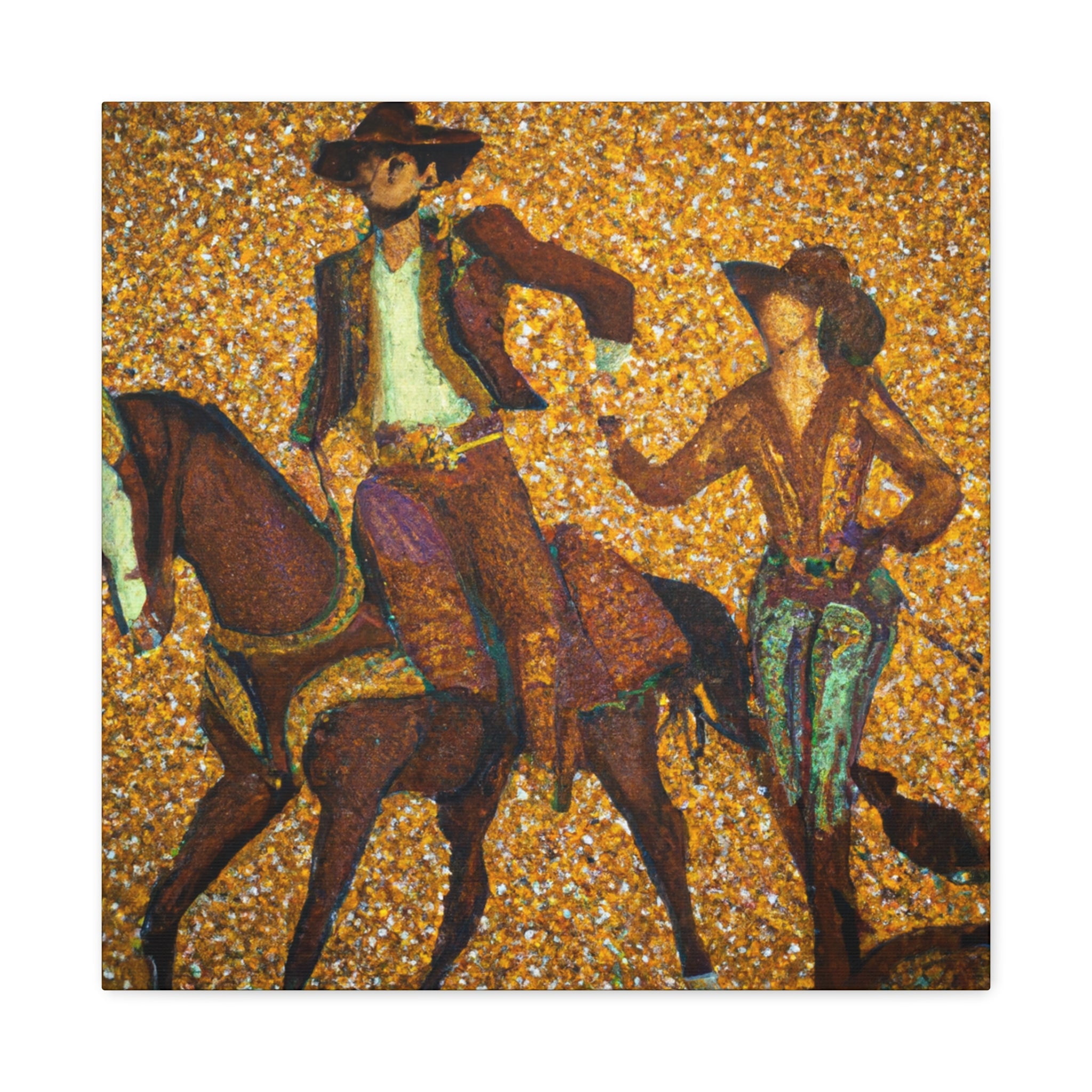 "Rodeo Roundup Pointillism" - Canvas - Walmart.com