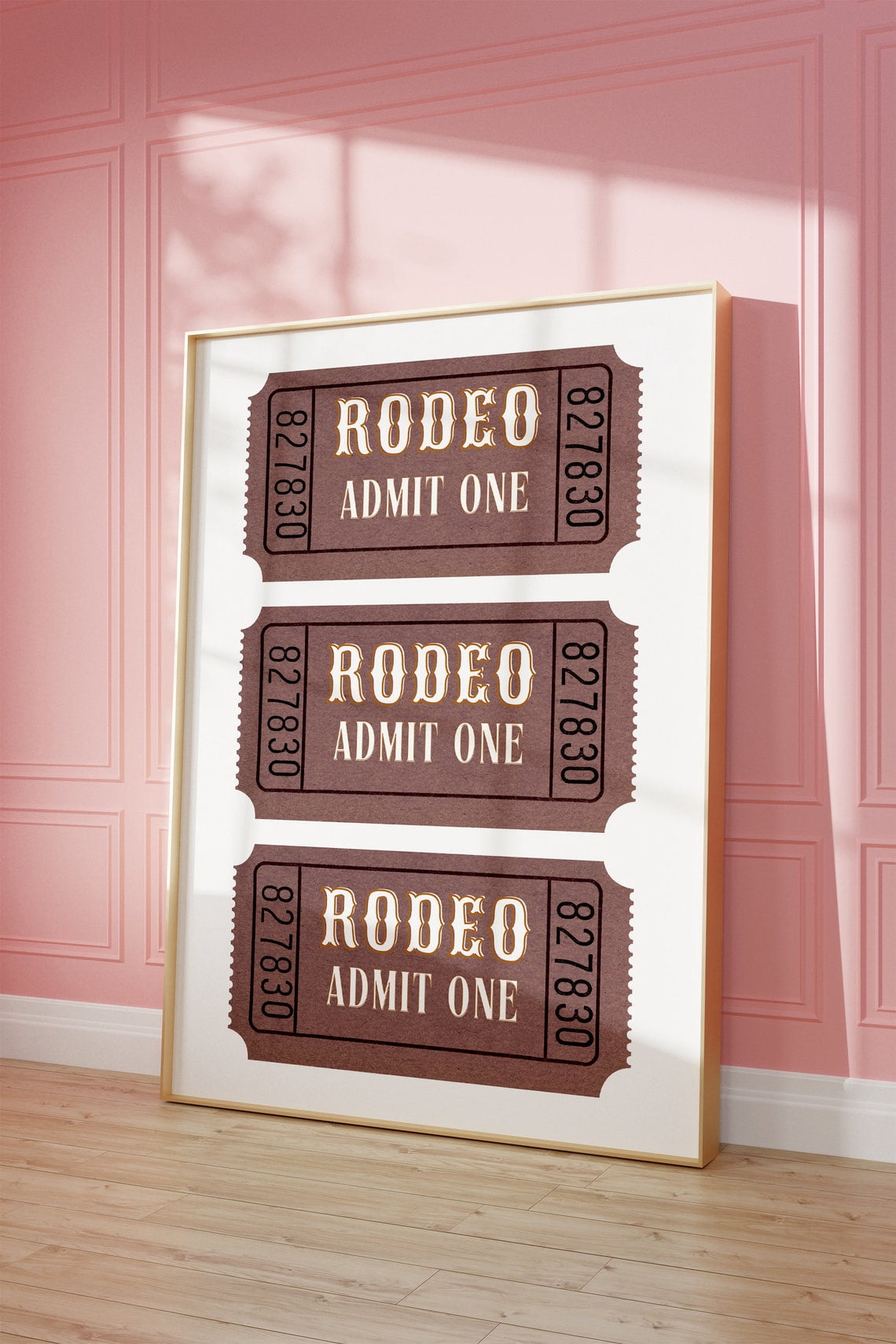 Rodeo Ticket Print Neutral Trendy Art Retro Prints Trendy Digital ...