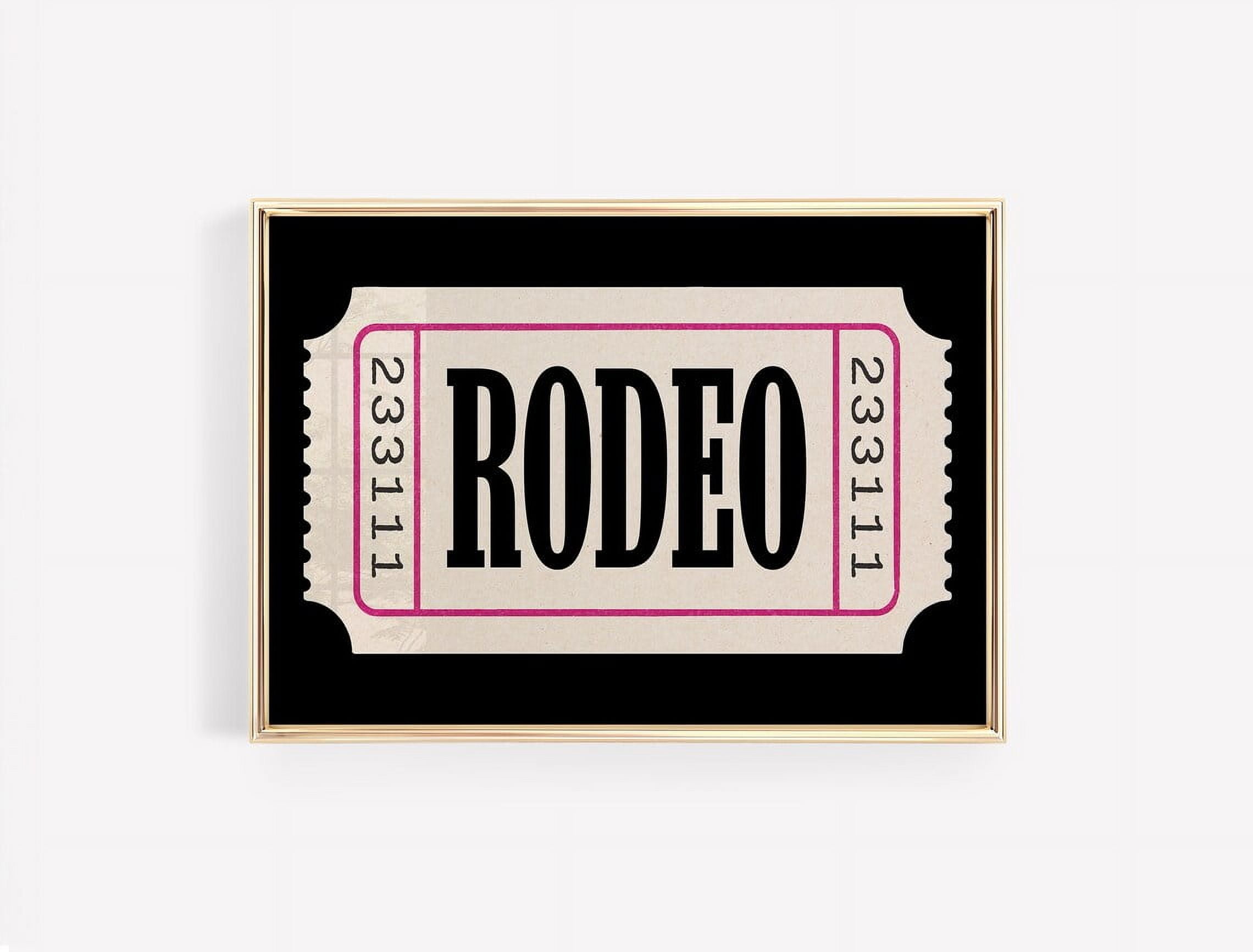 Rodeo Ticket Texas Poster, Typography Southwestern Modern Farmhouse ...