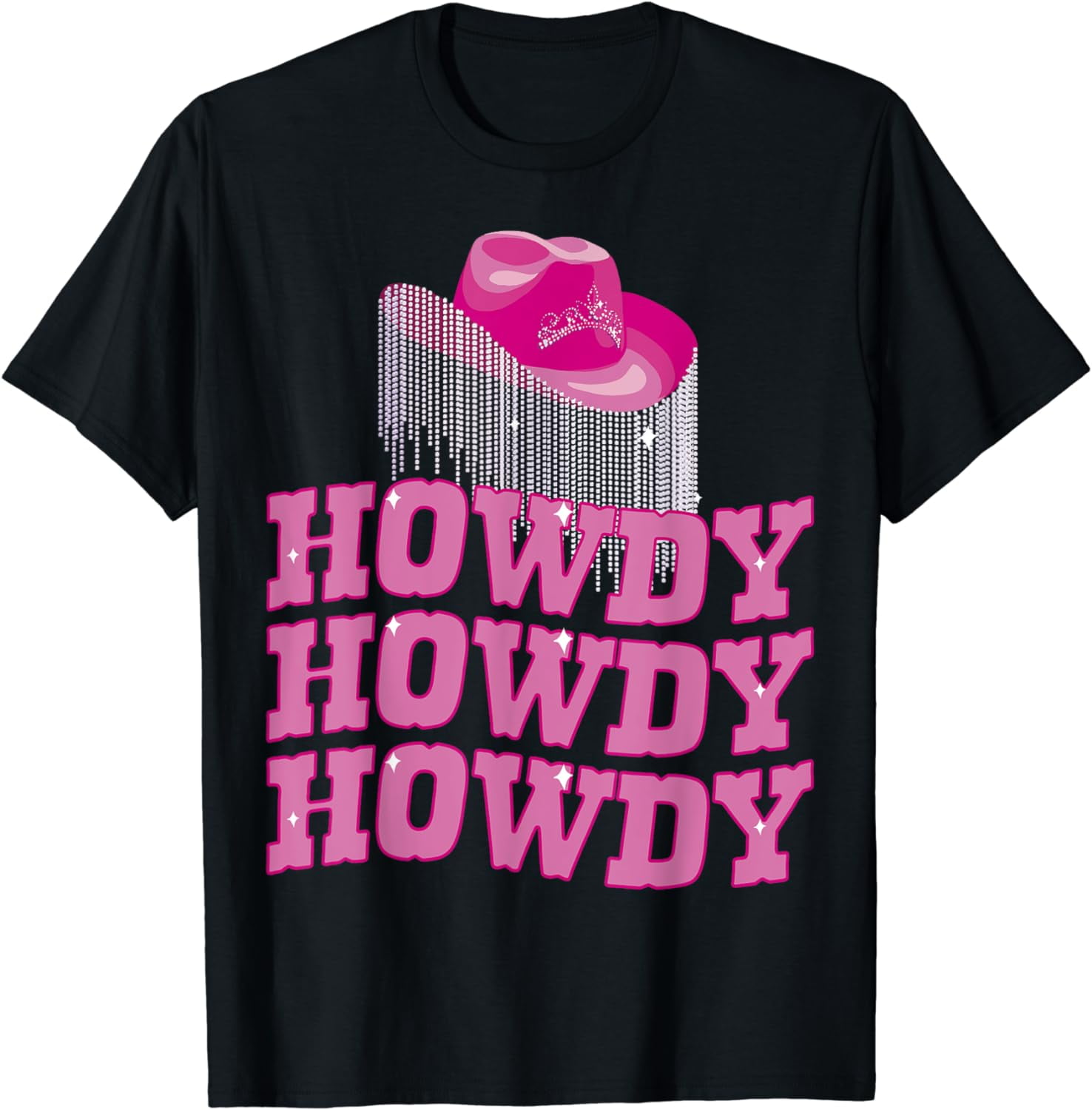 Rodeo Western Country Southern Cowgirl hat pink - Howdy T-Shirt ...
