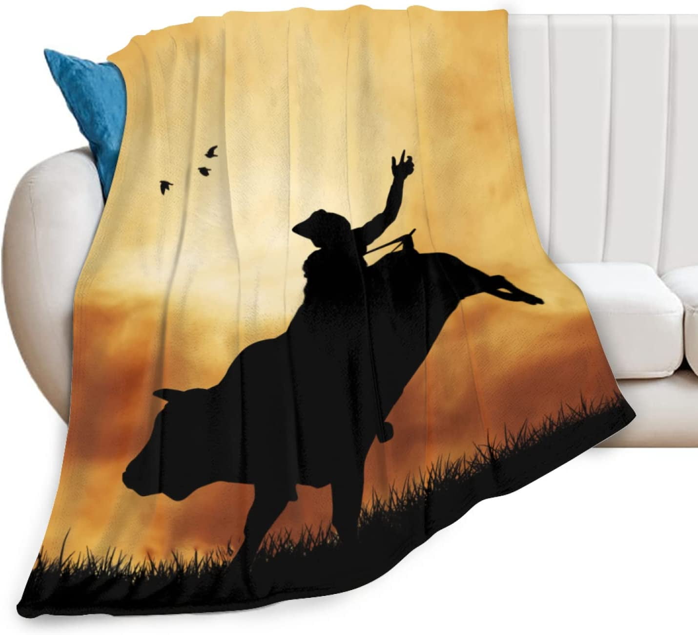 Rodeo Western Cowboy Soft Throw Blanket All Season Microplush Thick ...