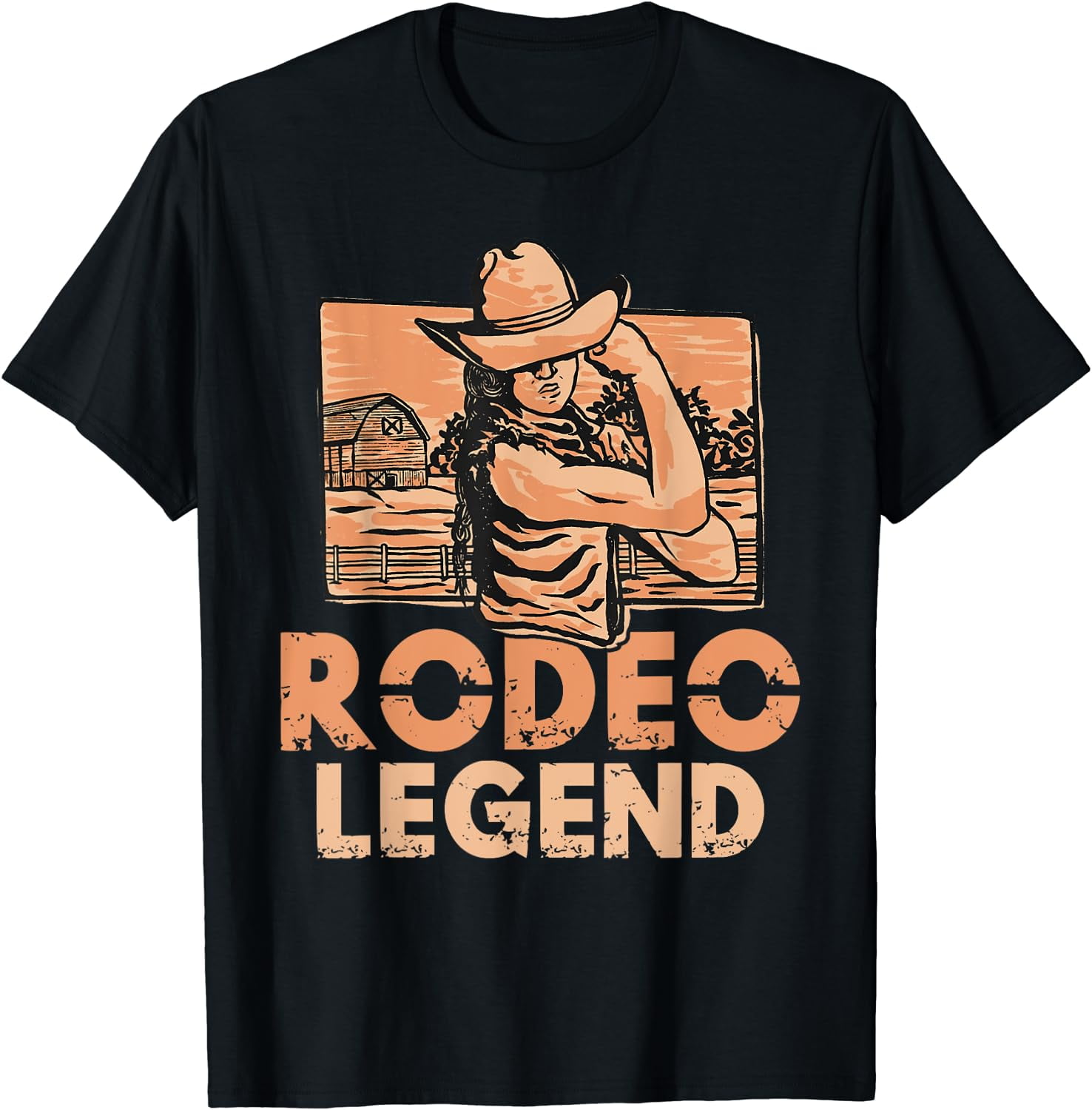 Rodeo Western Riding Country Barrel Racing Ranch Life T-Shirt Black ...