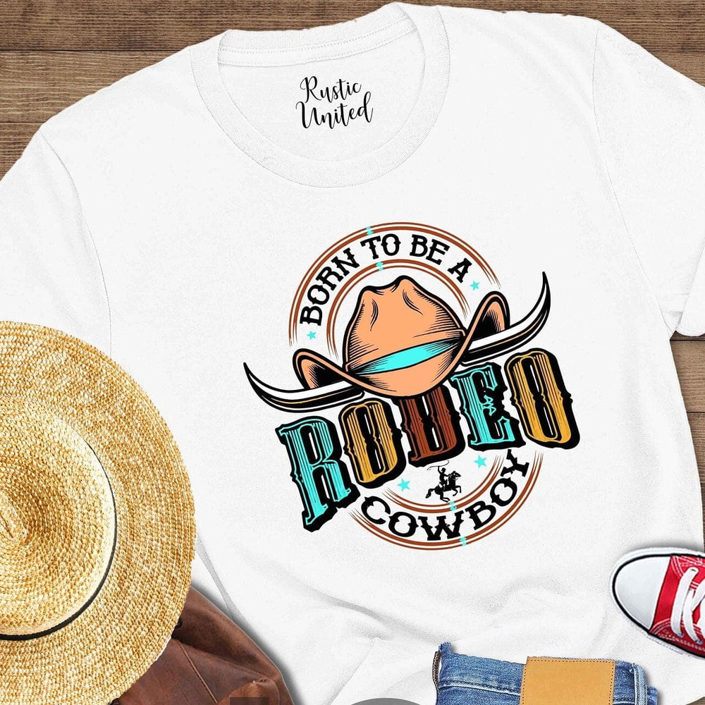 Rodeo Western Shirt, Born To Be Cowboy Shirt, Cowboy Gifts, Rodeo ...