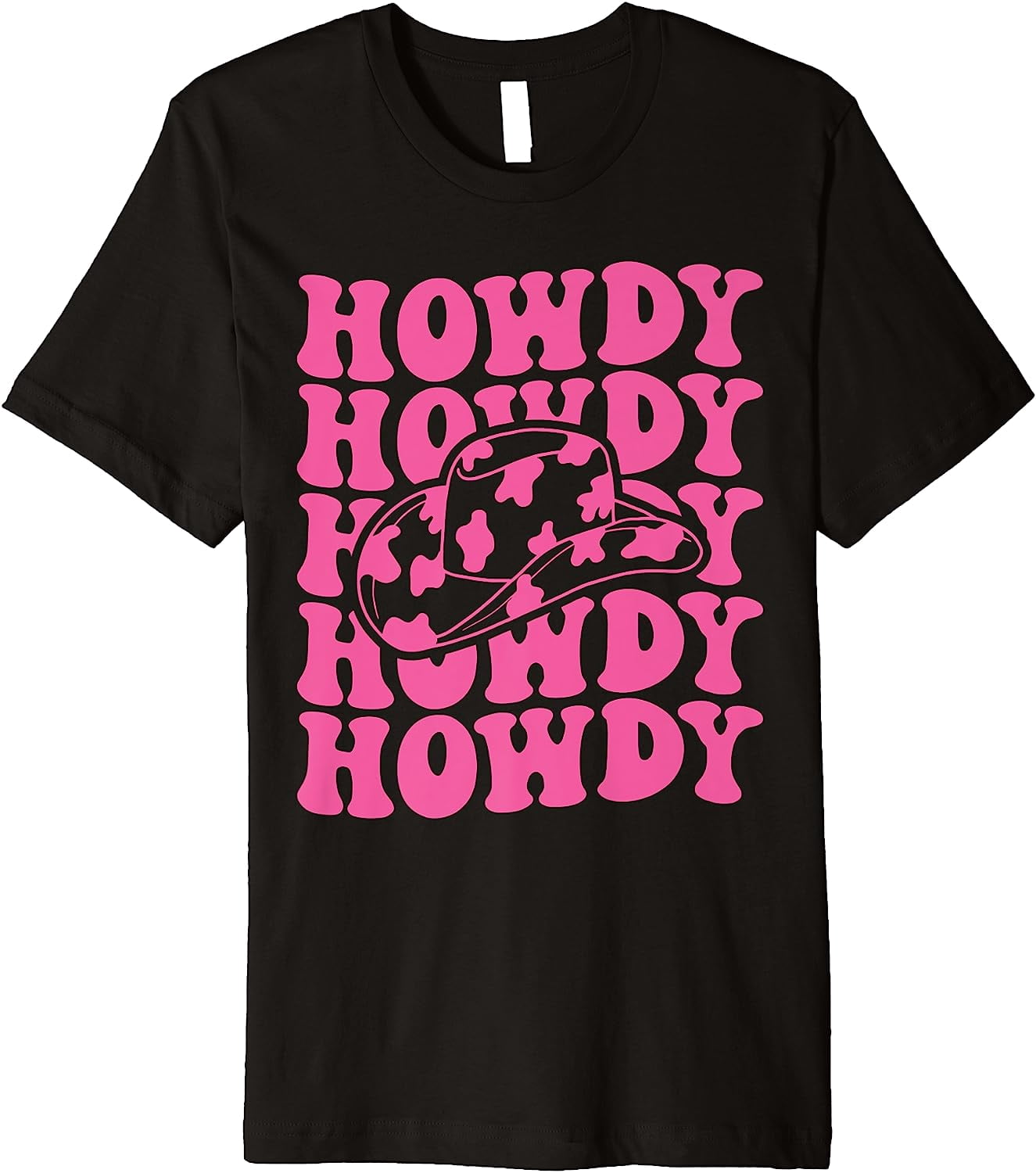 Rodeo White Howdy Western Retro Cowboy Hat Southern Cowgirl Premium T ...