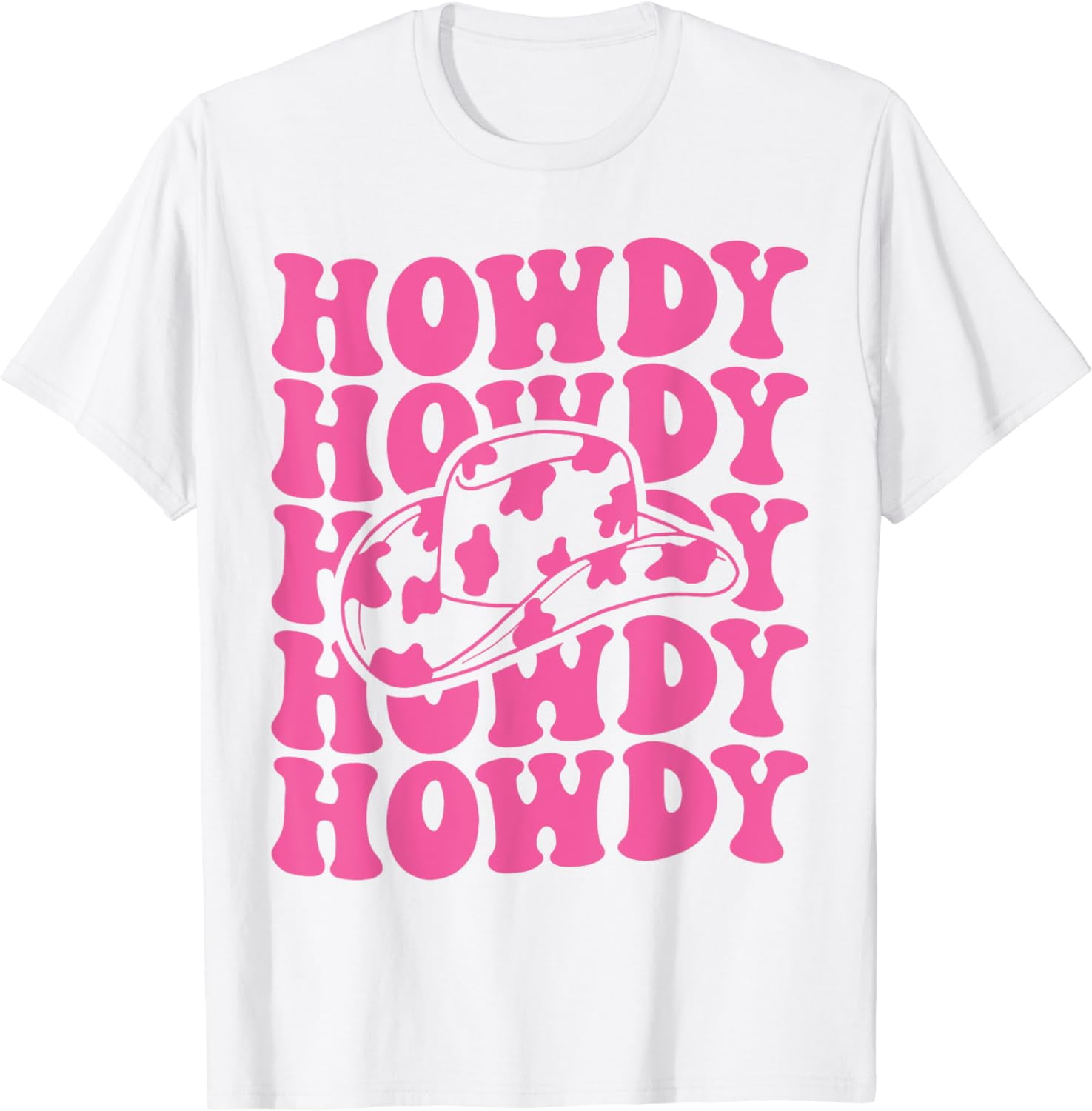 Rodeo White Howdy Western Retro Cowboy Hat Southern Cowgirl T-Shirt ...