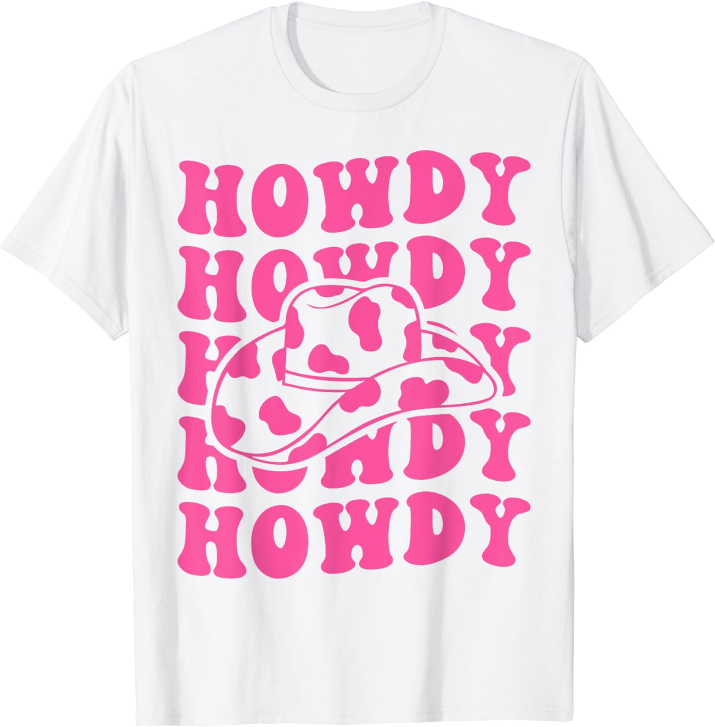 Rodeo White Howdy Western Retro Cowboy Hat Southern Cowgirl T-Shirt ...