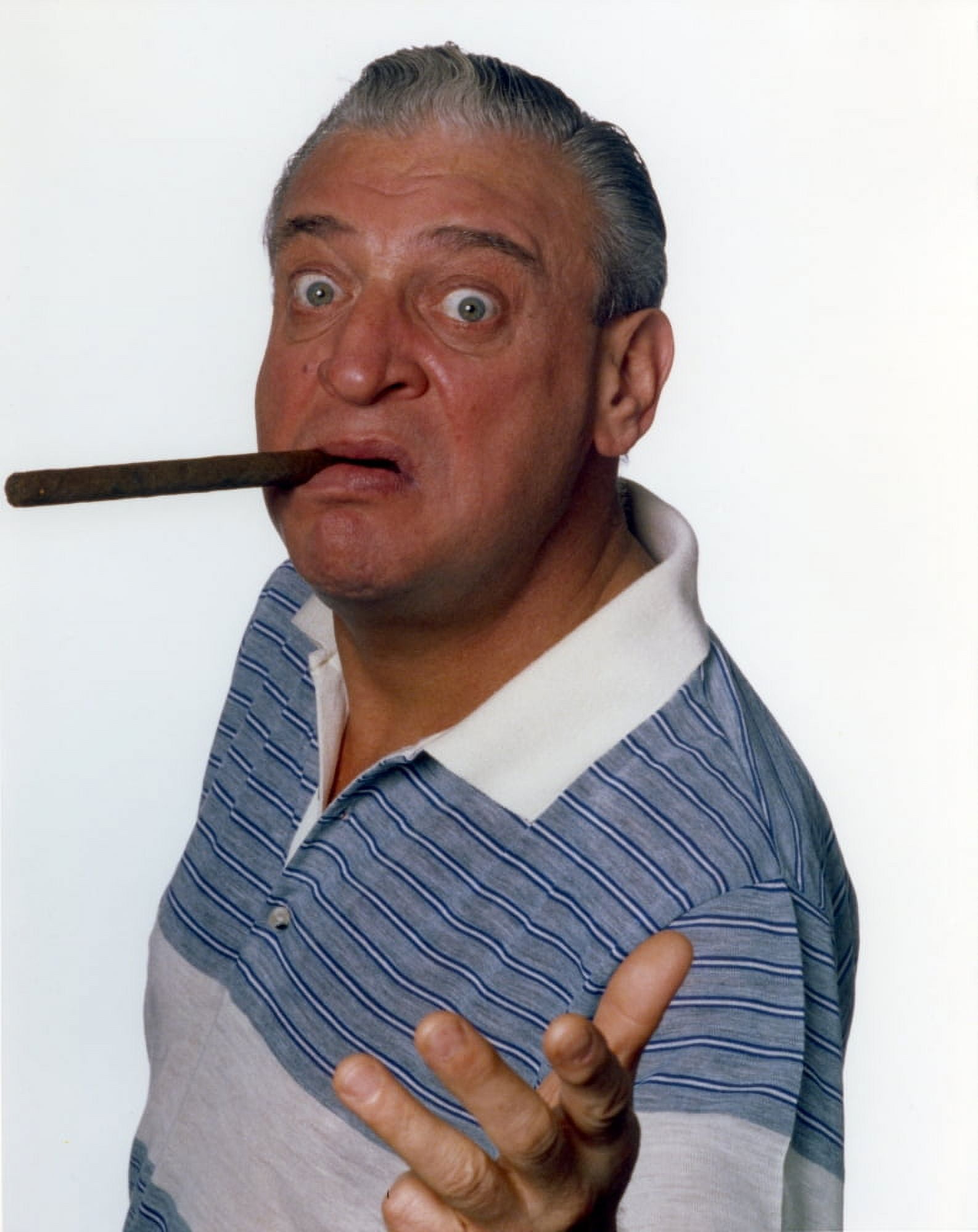 Rodney Dangerfield White Background with Cigar Portrait Photo Print (24 ...