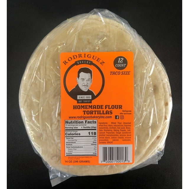 Rodriguez Homemade Flour 6" Tortillas, 12 ct - Walmart.com