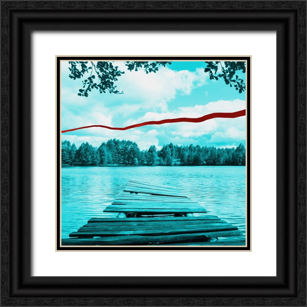 Rodriquez Jr, Enrique 26x26 Black Ornate Wood Framed with Double ...