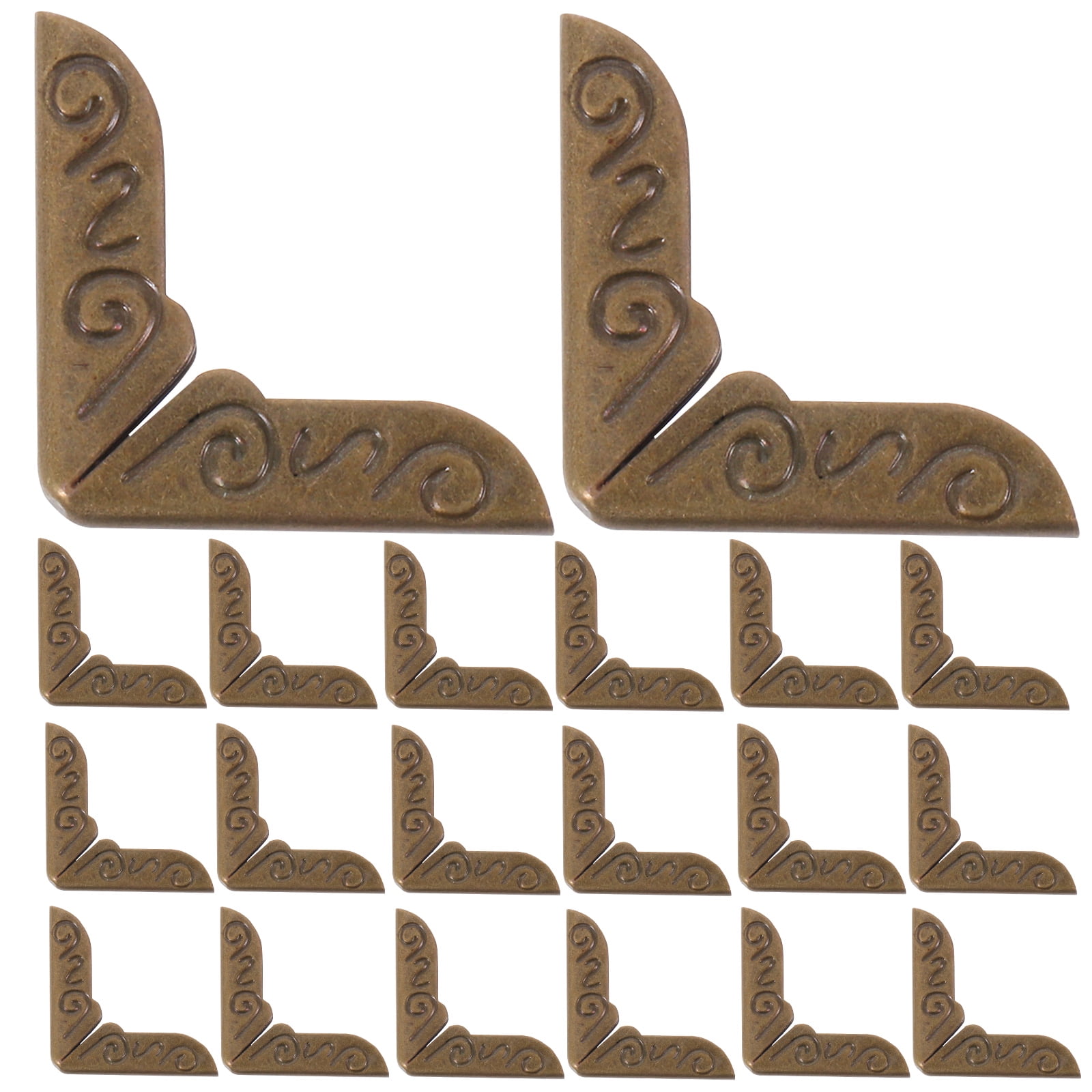 HONMEET Vintage Metal Book Corner Protectors Tone for Home and Office ...
