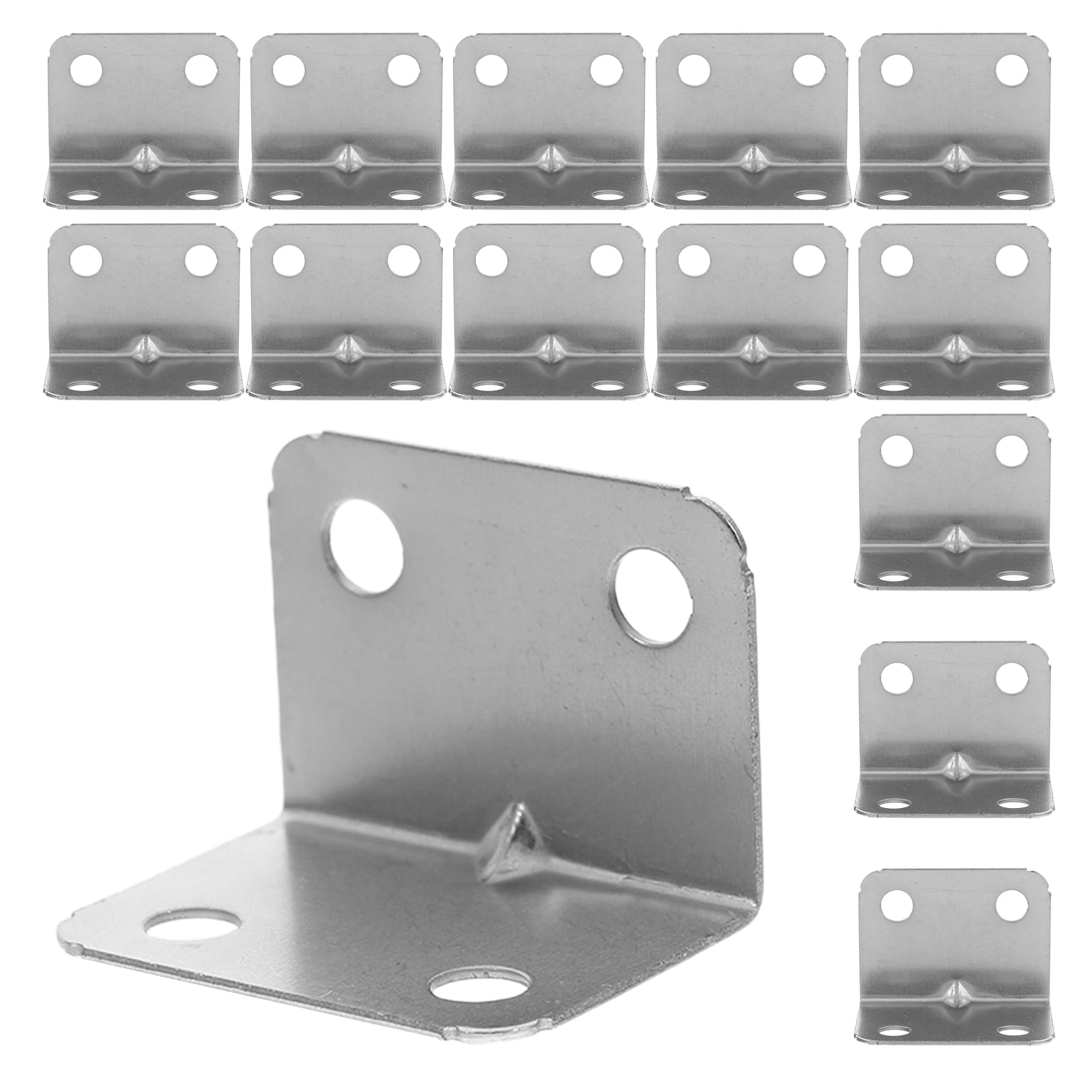HONMEET Rodshake 100pcs L Shaped Iron Corner Braces Silver Furniture ...