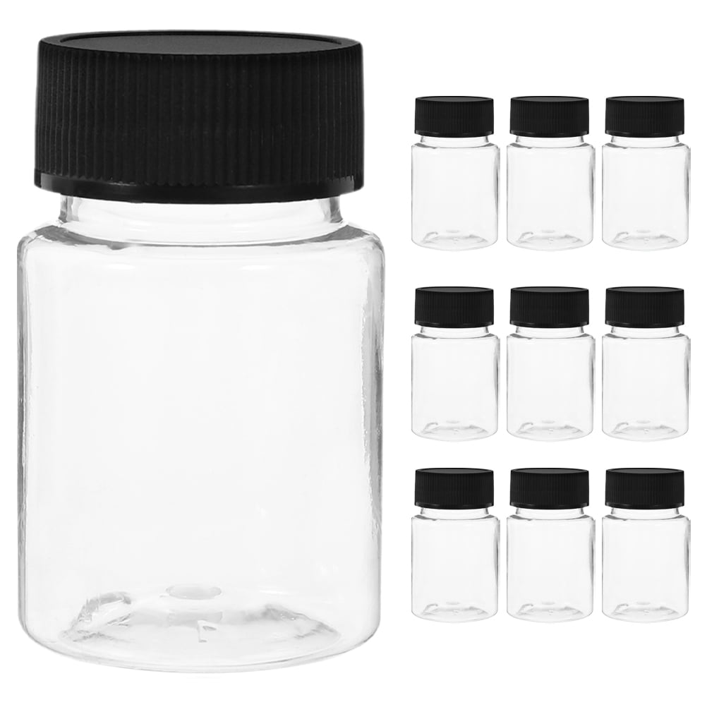 Rodshake 10pcs Wide Mouth Bottles Small PET Storage Bottles Medicine ...