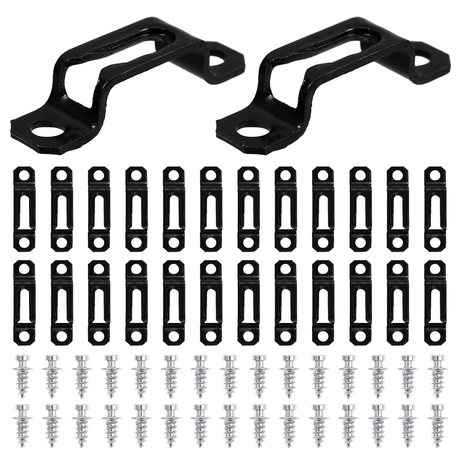 HONMEET 30Pcs Black Iron Invisible Cabinet Connectors Furniture Support ...