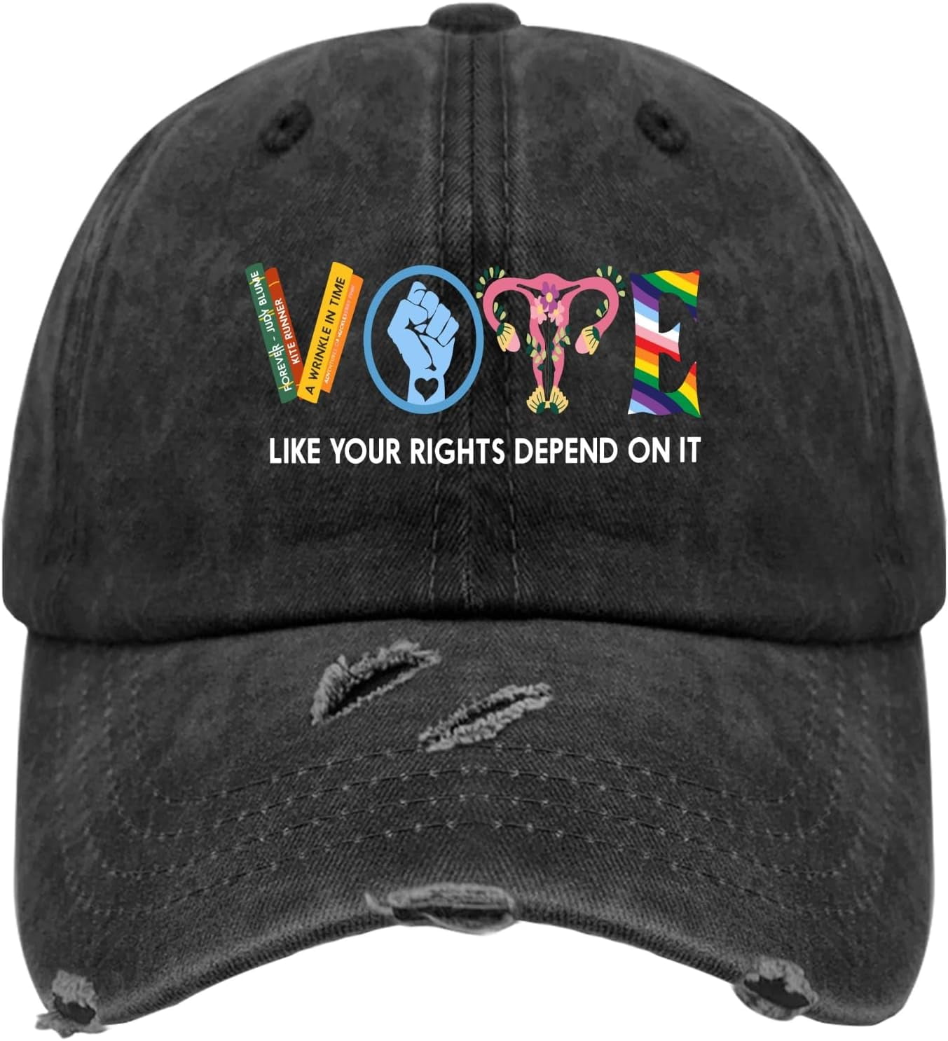 Roe Roe Roe Your Vote Like Your Rights Depend On It Hat for Mens Washed ...