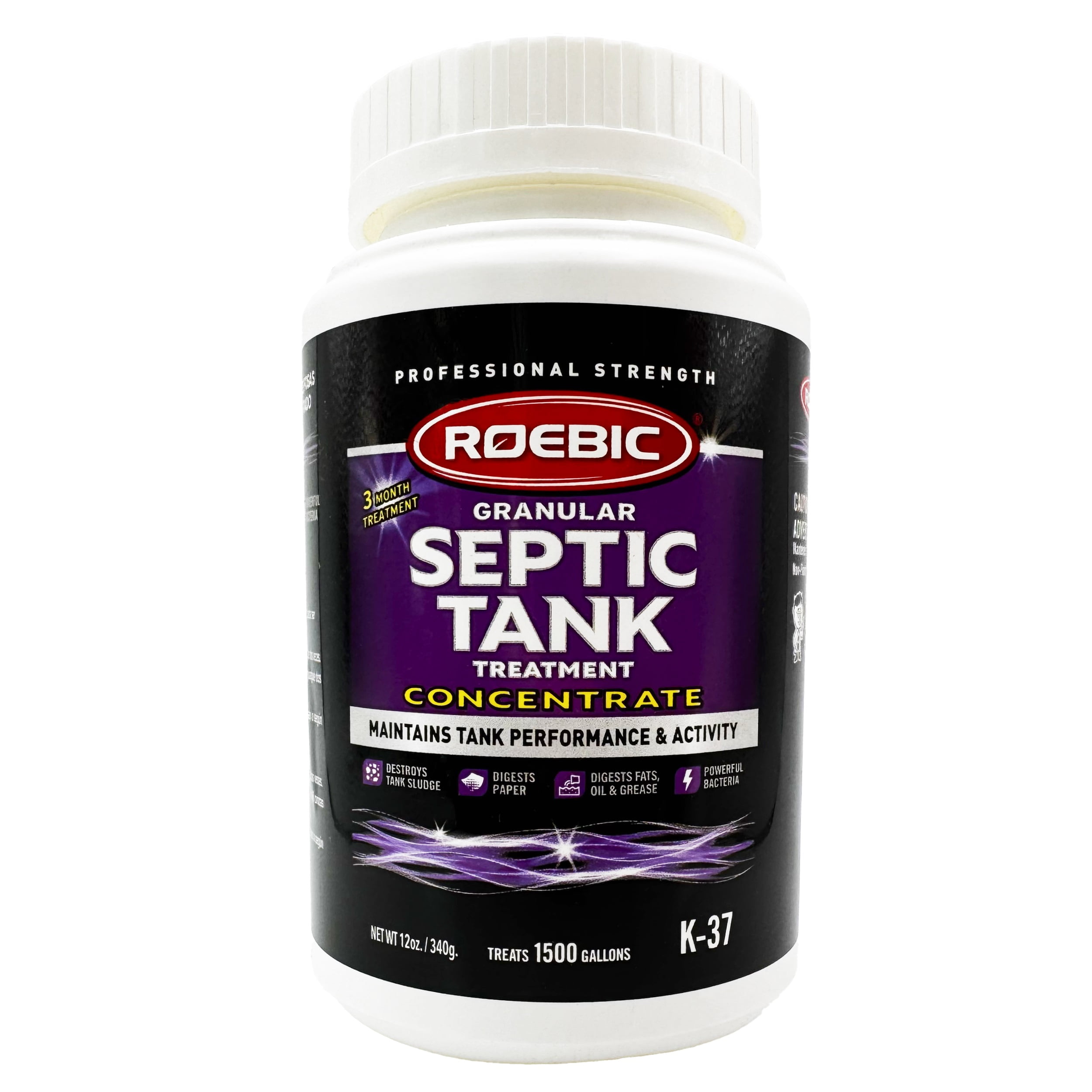 Roebic Brand K-37-Q Septic Tank Treatment, Safe for Toilets, 12 Oz ...