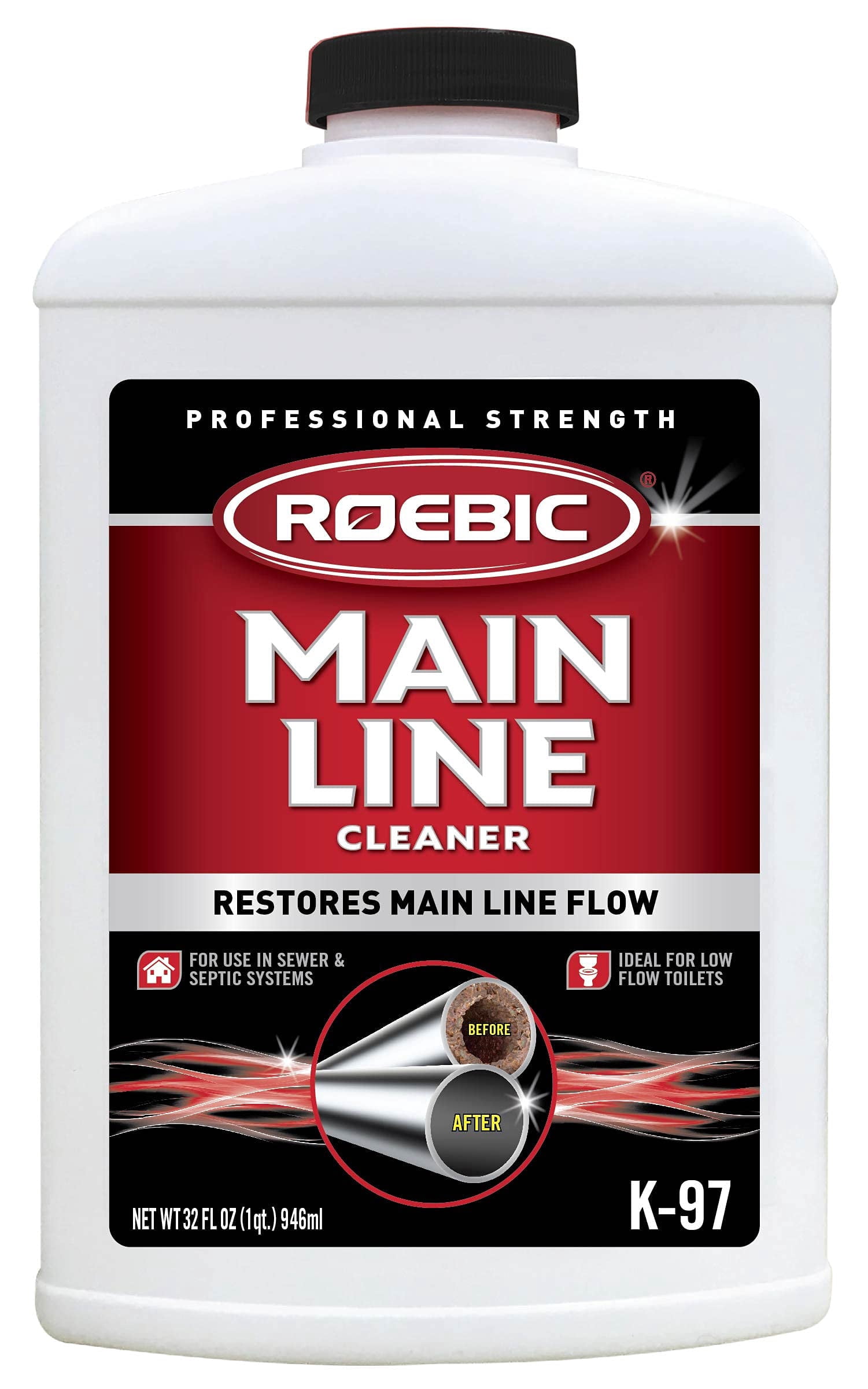 Roebic K-97 Main Line Cleaner: Exclusive Bacteria Digests Paper, Fats ...