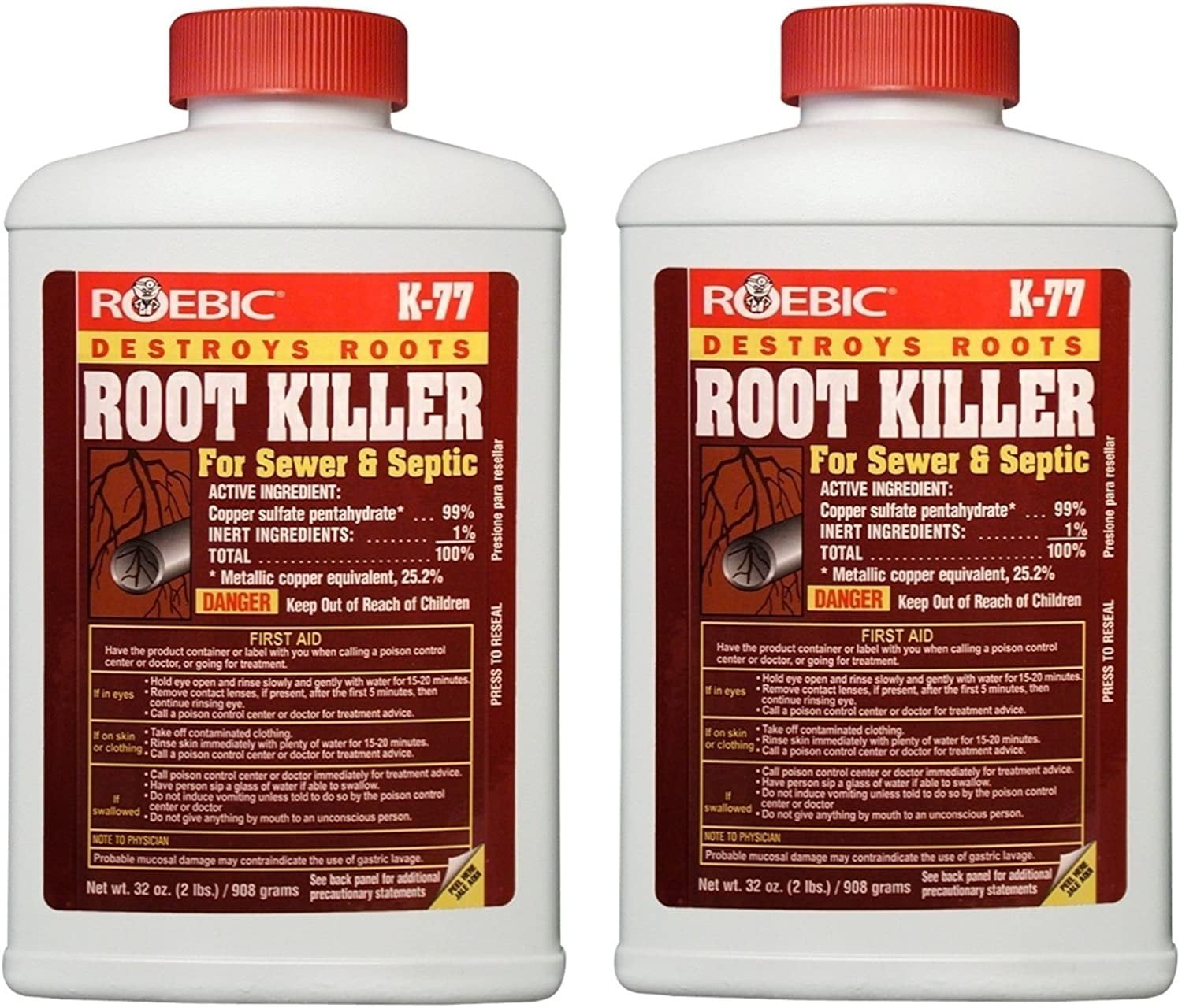 Roebic Laboratories K-77 Root Killer, 32OZ 1, 2 Pack - Walmart.com
