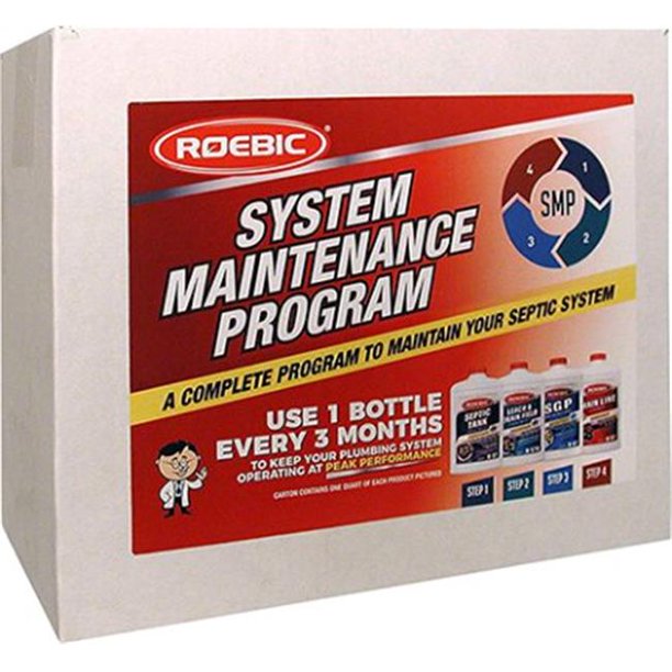 Roebic 32 Oz. Septic Tank Treatment Kit (4-Bottle) SMP-1000-PAK-1 ...