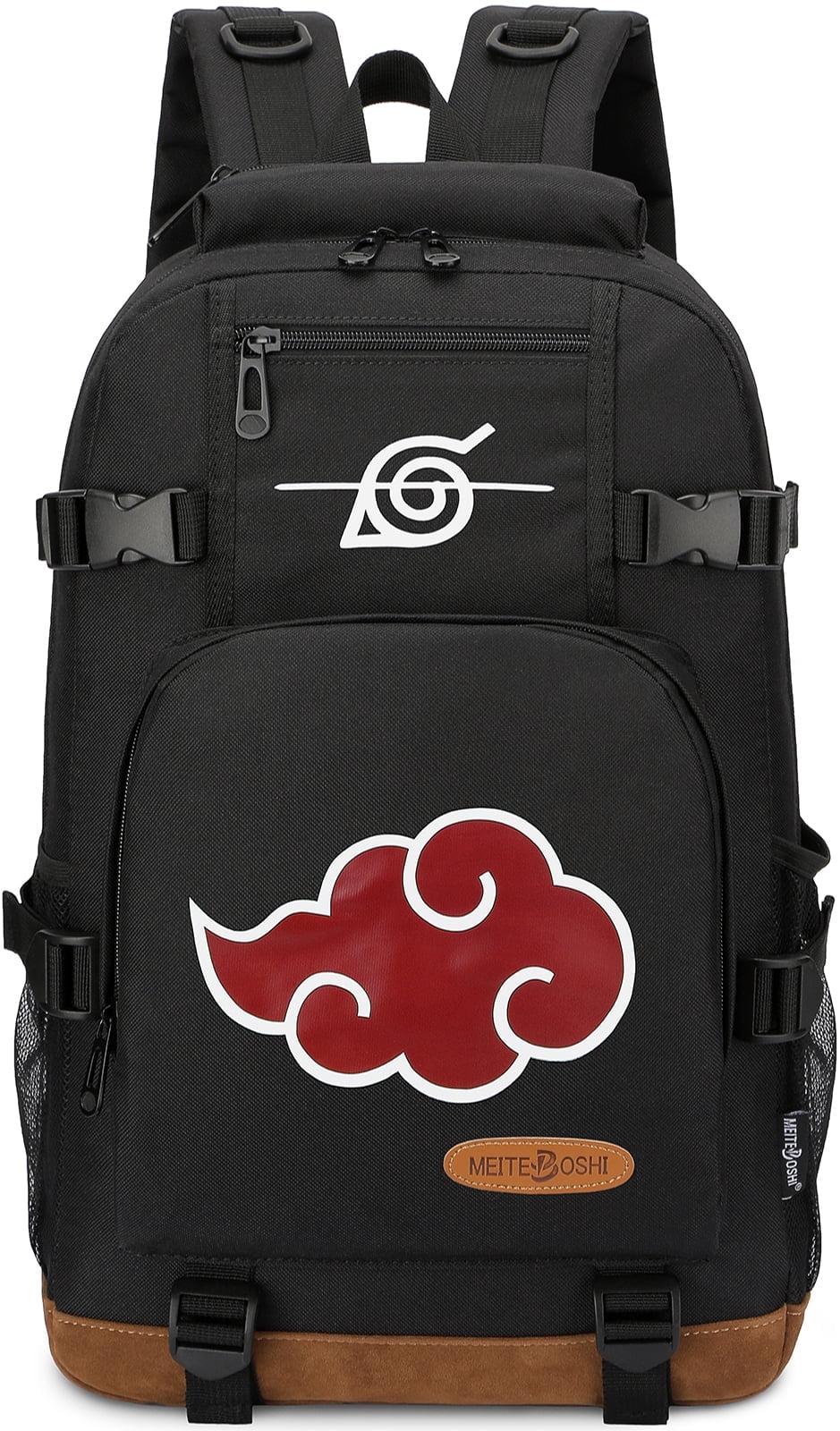 Roffatide Naruto Shippuden Akatsuki Red Cloud Anti Leaf Print School ...