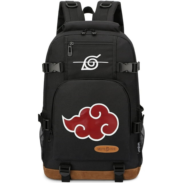 Roffatide Naruto Shippuden Akatsuki Red Cloud Anti Leaf Print School ...