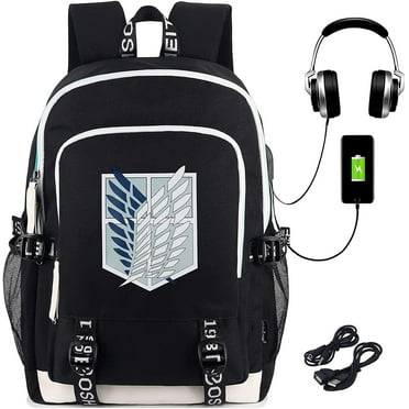 Roffatide Anime Attack on Titan Backpack Canvas Schoolbag Survey Corps ...