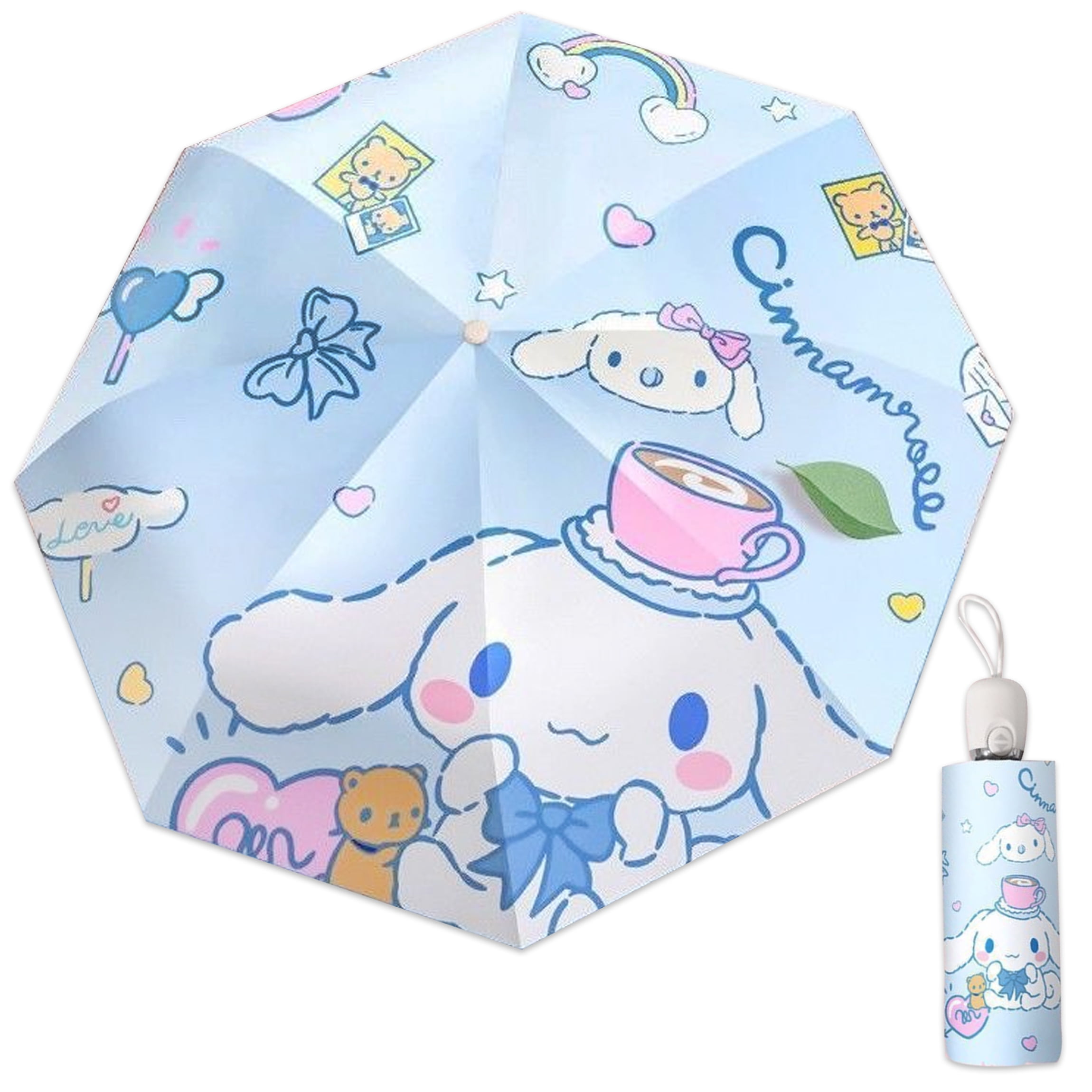 Roffatide Anime Cinnamoroll Umbrella 8 RIBS Umbrellas Auto Open Compact ...