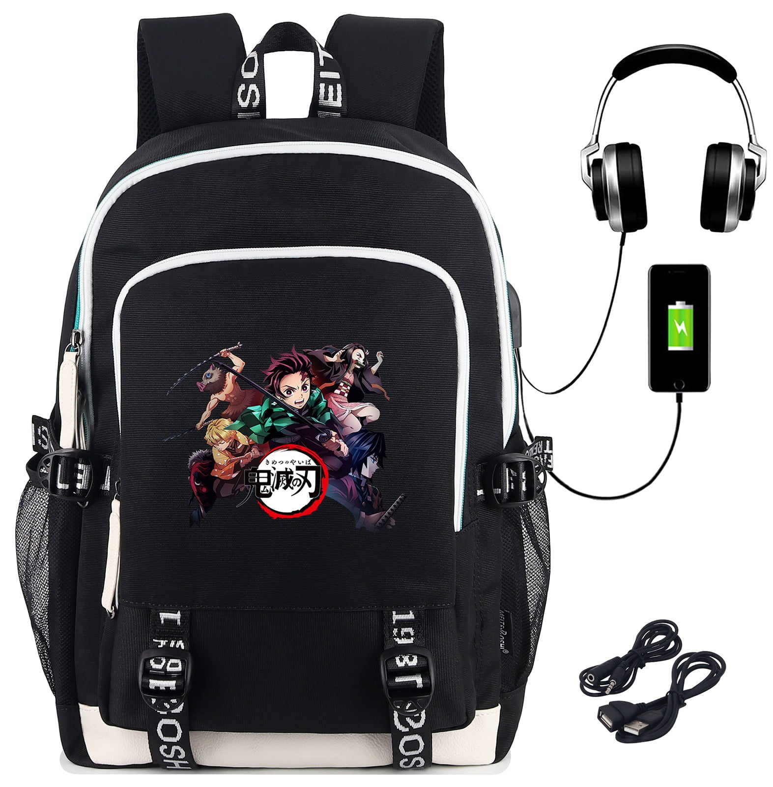 Free Shipping! Roffatide Anime Demon Slayer Backpack for Boys Printed ...