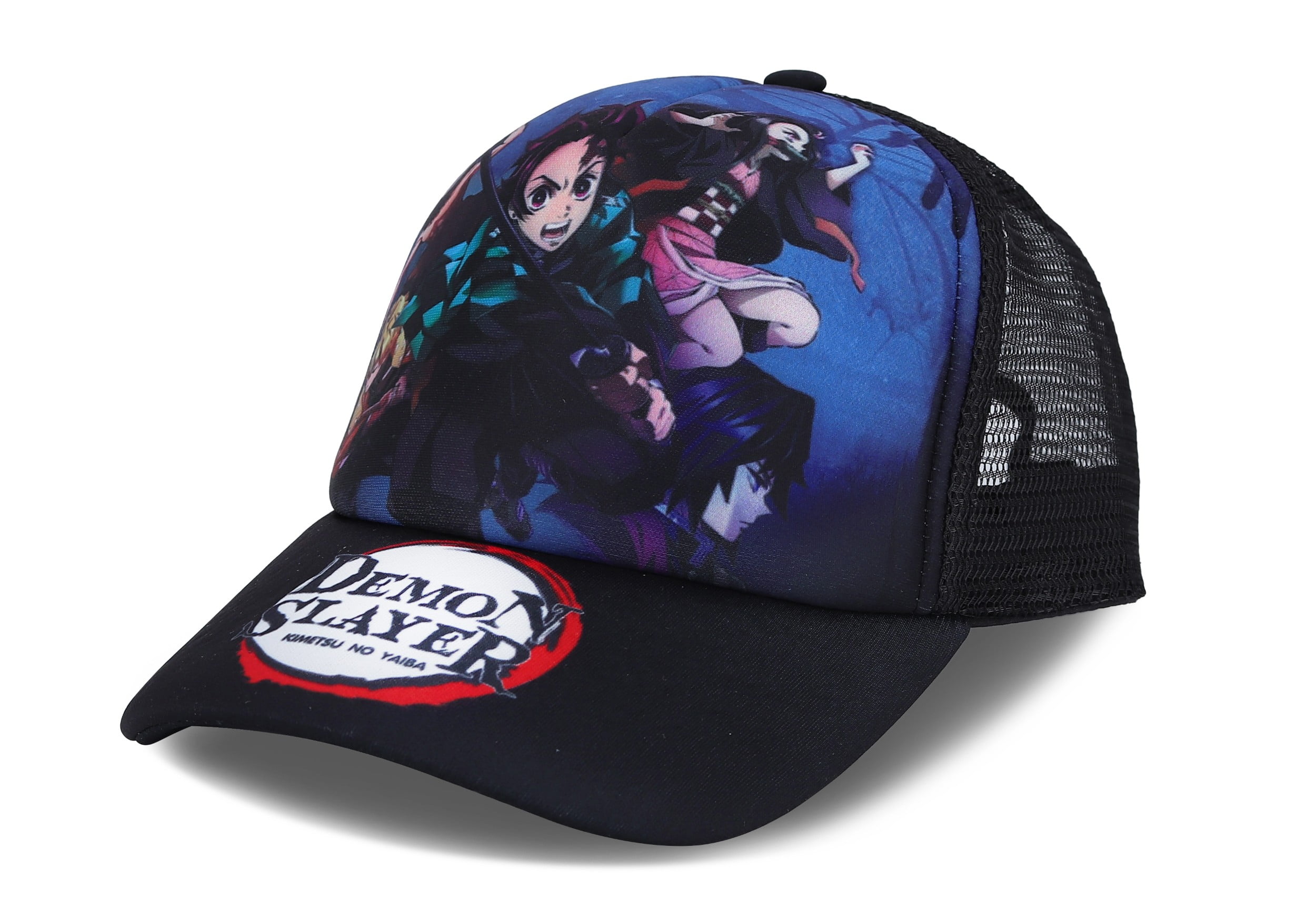Roffatide Anime Demon Slayer Printed Cotton Casual Cap, Blue, One Size ...